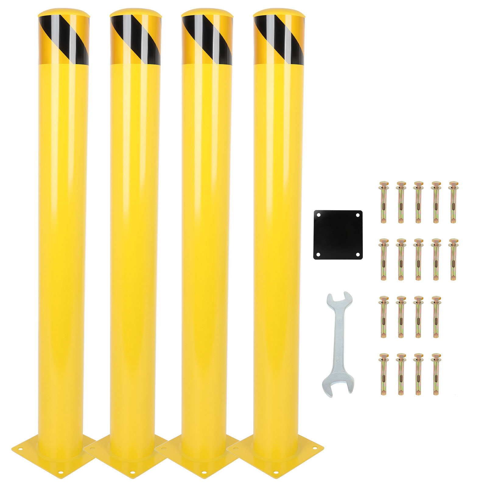 Oleyer Safety bollard, 42In High Traffic Safety Bollard, 4.5In Diameter ...