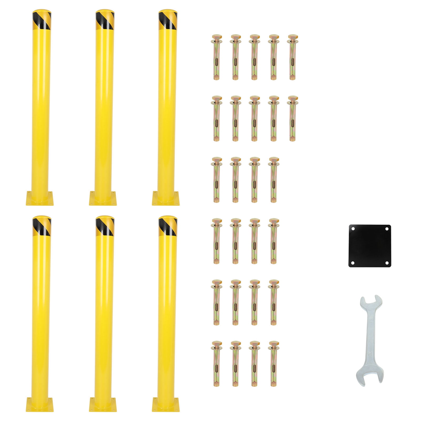 Oleyer Safety bollard, 48In High Traffic Safety Bollard, 4.5In Diameter ...