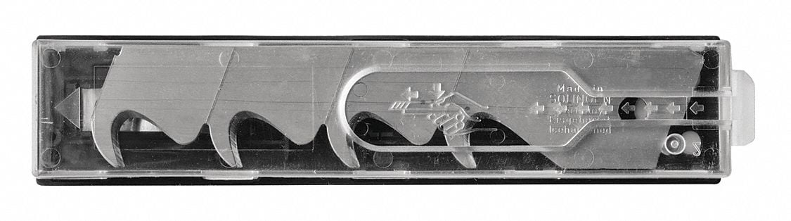 Olfa 6-1/8" x 25mm Carbon Steel Snap-Off Hook Blade; PK3 Carbon Steel ...