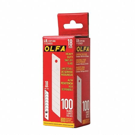 OLFA LB/CP100 Snap-Off Blade,18mm W,PK100 - Walmart Business Supplies