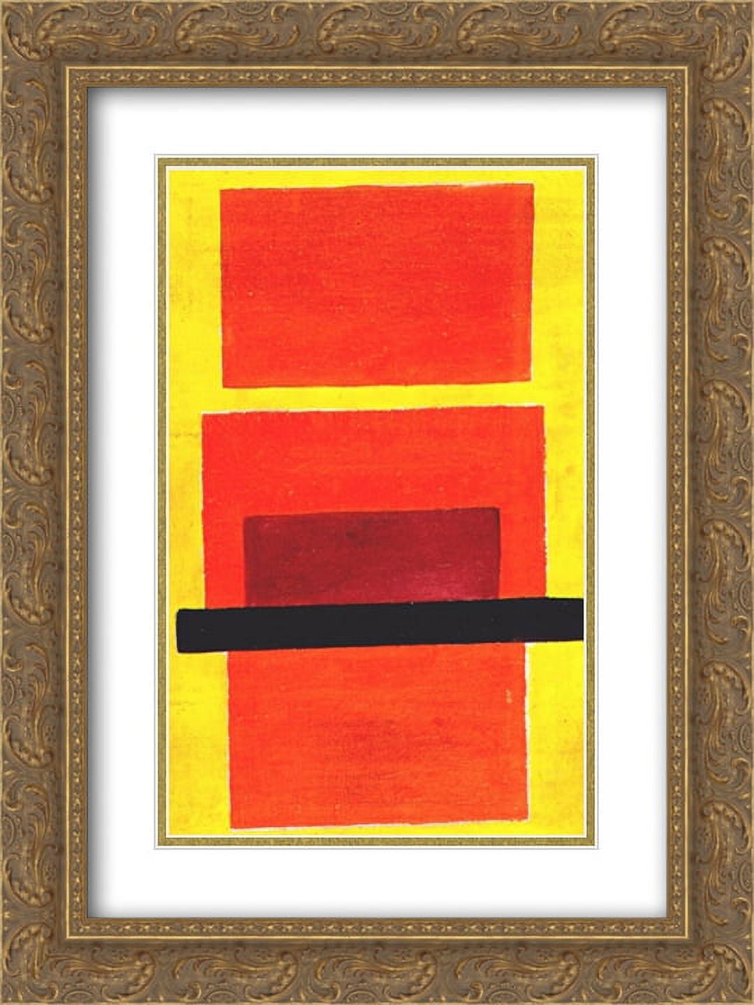 Olga Rozanova 2x Matted 18x24 Gold Ornate Framed Art Print 'Color ...