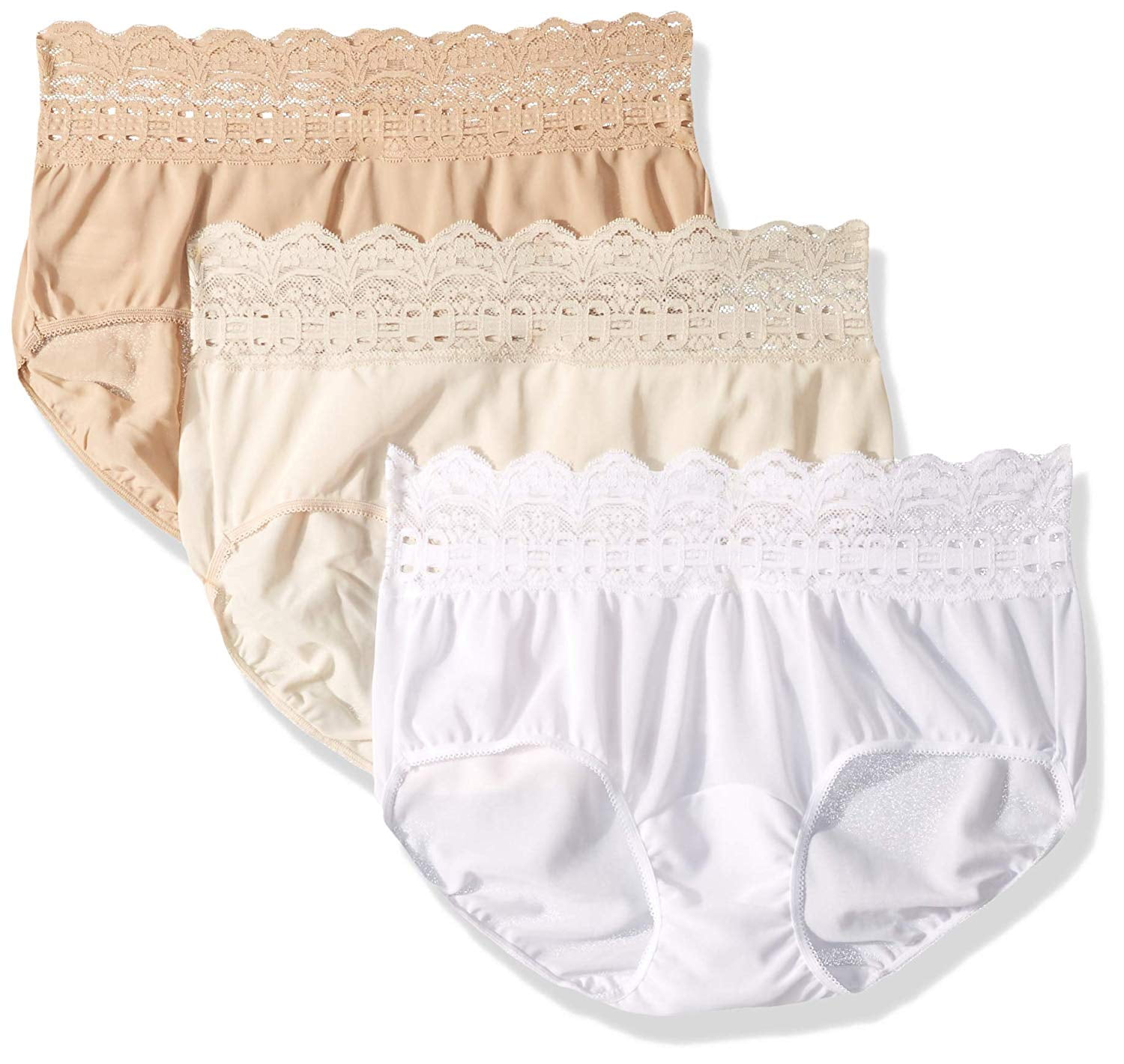 Olga Women's Underwear Scoop Hipster Panties 3-Pack Style-0913J3, Secret Hug Collection ...