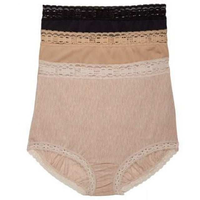 Olga Womens Secret Hug Scoop Full Brief 3-Pack Style-873J3 - Walmart.com