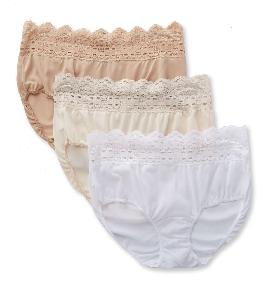 Olga Women's Underwear Briefs, Secret Hug Scoop Hipster Panties, 3-Pack ...