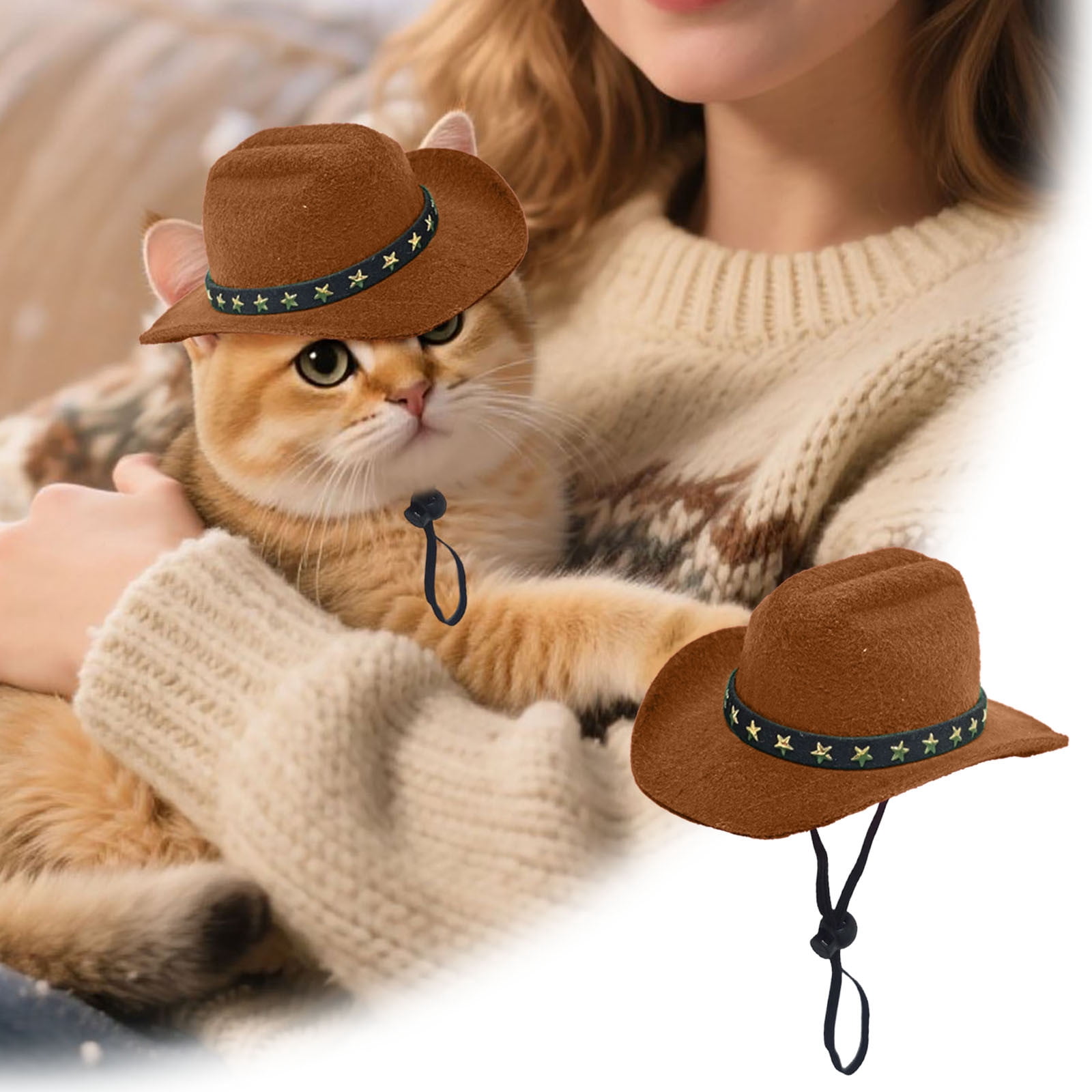 Oliegs Christmas Decorations Cowboy Hat | Cat Cowboy Hat Carnival ...