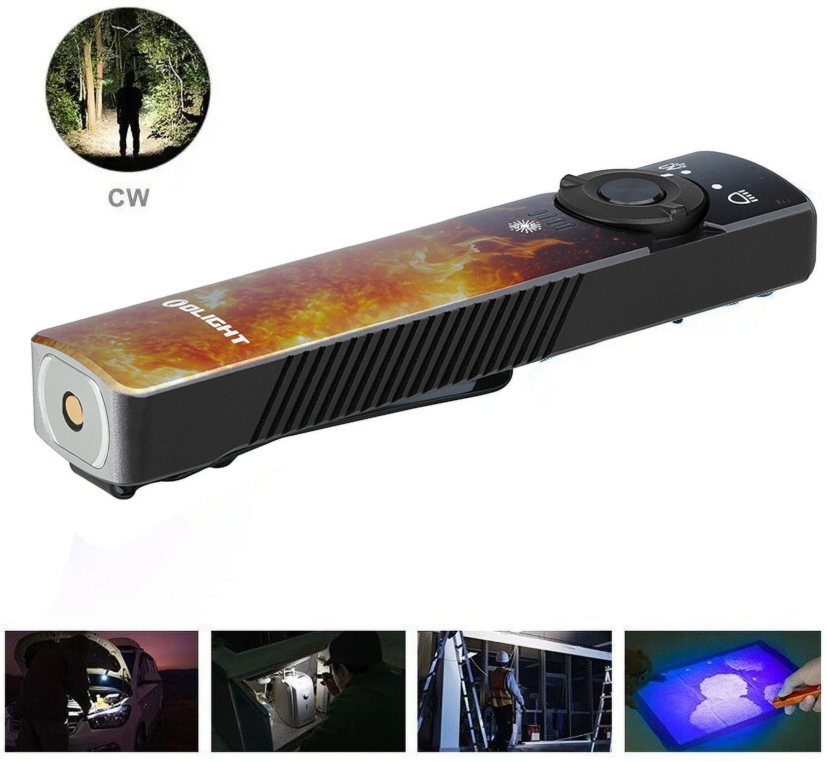 Olight Arkfeld UV Sunburst UV + White LED Flashlight, 1000 Lumens, 5 ...