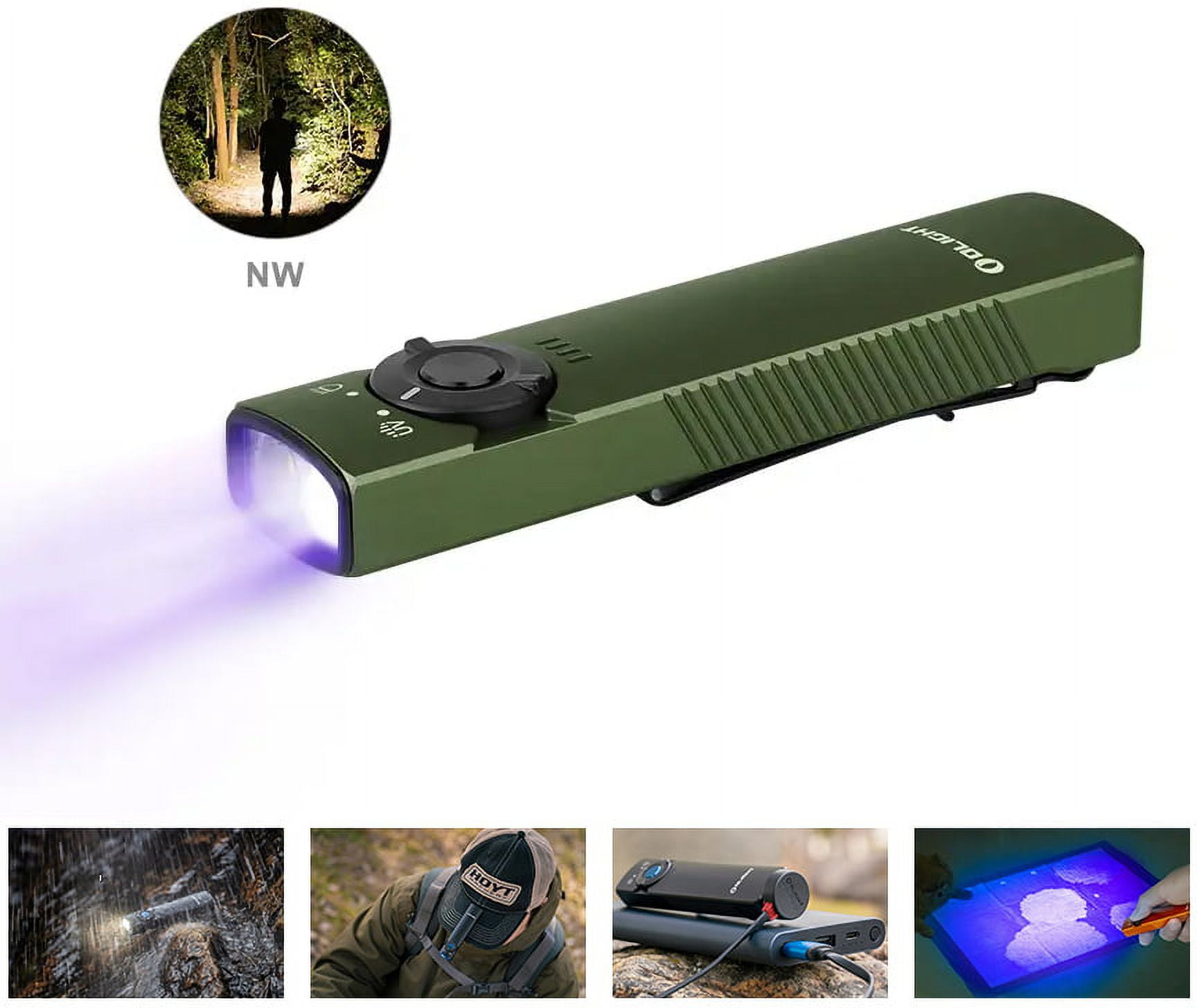 Olight Arkfeld UV + White LED UltraViolet Flashlight, 1000 Lumens, OD ...