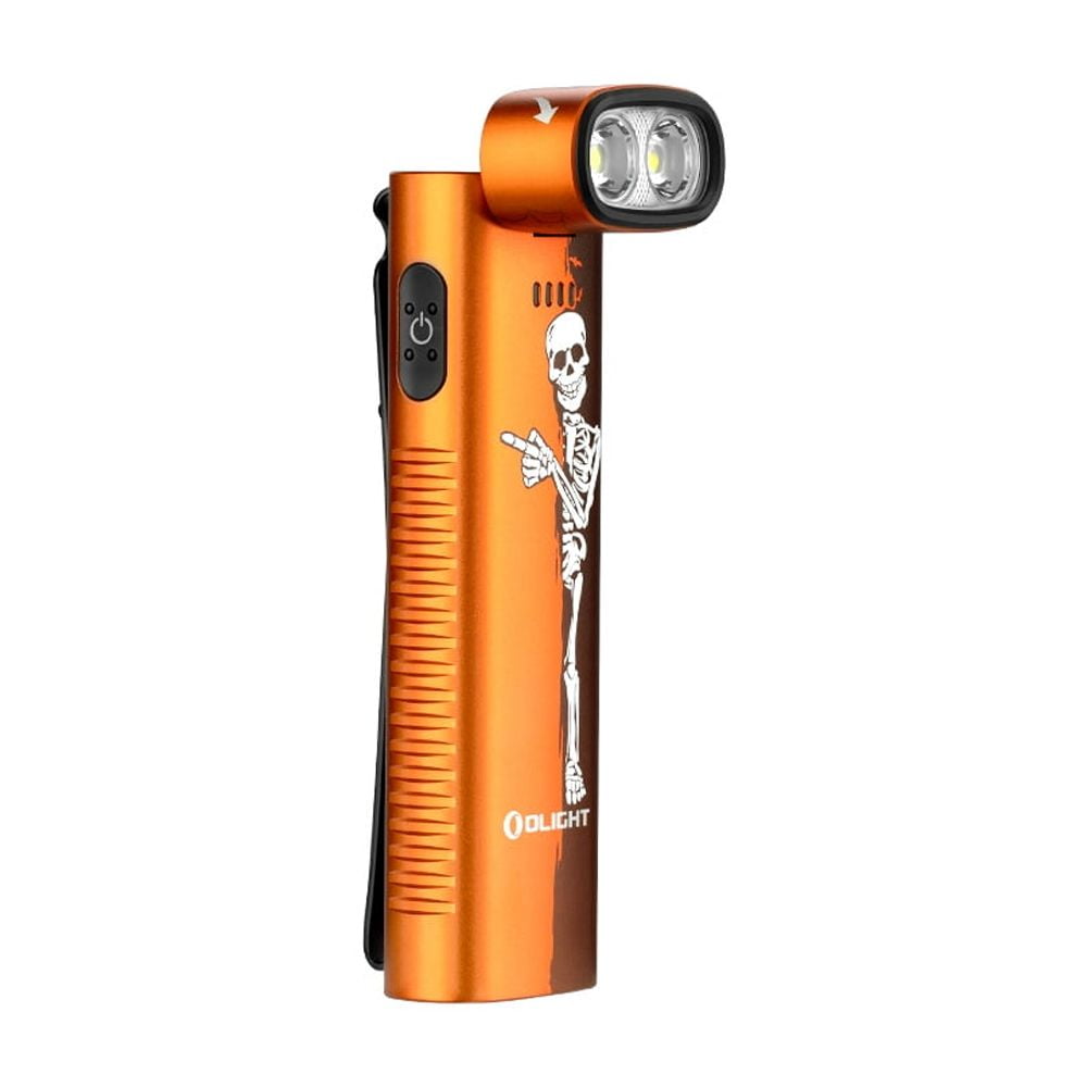 Olight Arkflex Orange Skeleton Adjustable Right Angle Flashlight, 1000 ...