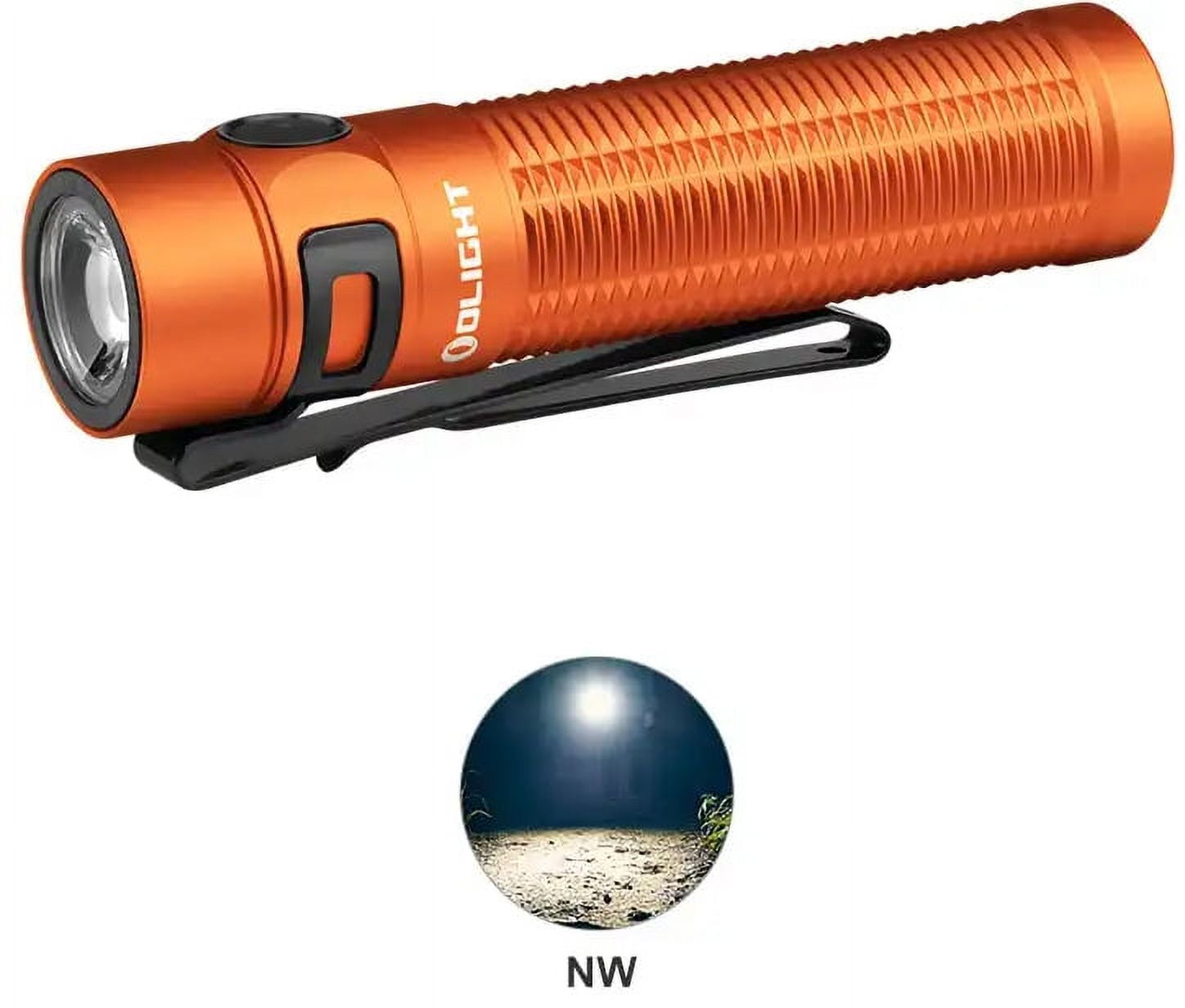 Olight Baton 3 Pro Max Orange EDC Flashlight, Neutral White, 2500 Lumen ...