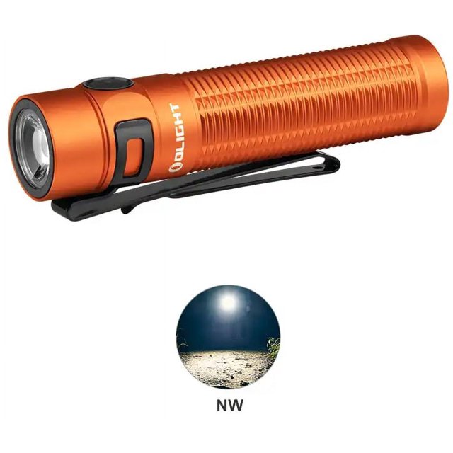 Olight Baton 3 Pro Max Orange EDC Flashlight, Neutral White, 2500 Lumen ...