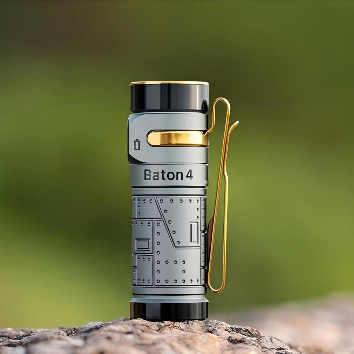 OLIGHT Baton 4 Rechargeable EDC Flashlight, LED Light 1300 Lumens with ...