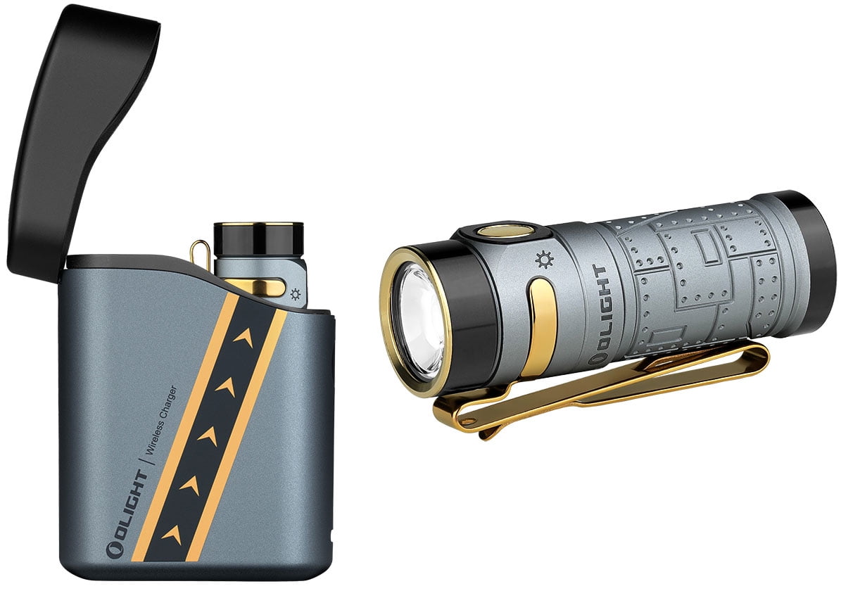 Olight Baton 4 Premium Fighter Pilot 1300 Lumens Flashlight w/Charging ...