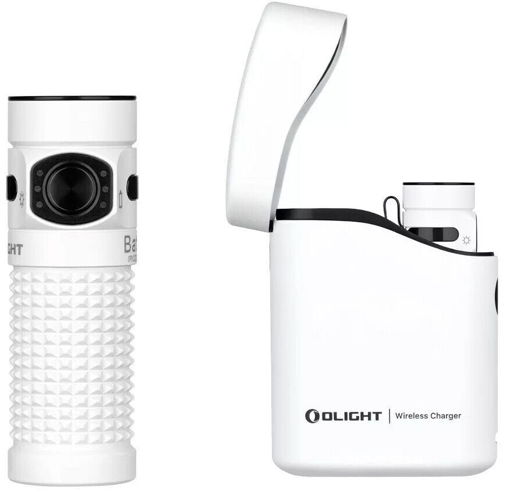 Olight Baton 4 Premium White Rechargeable Flashlight w/Charging Case ...