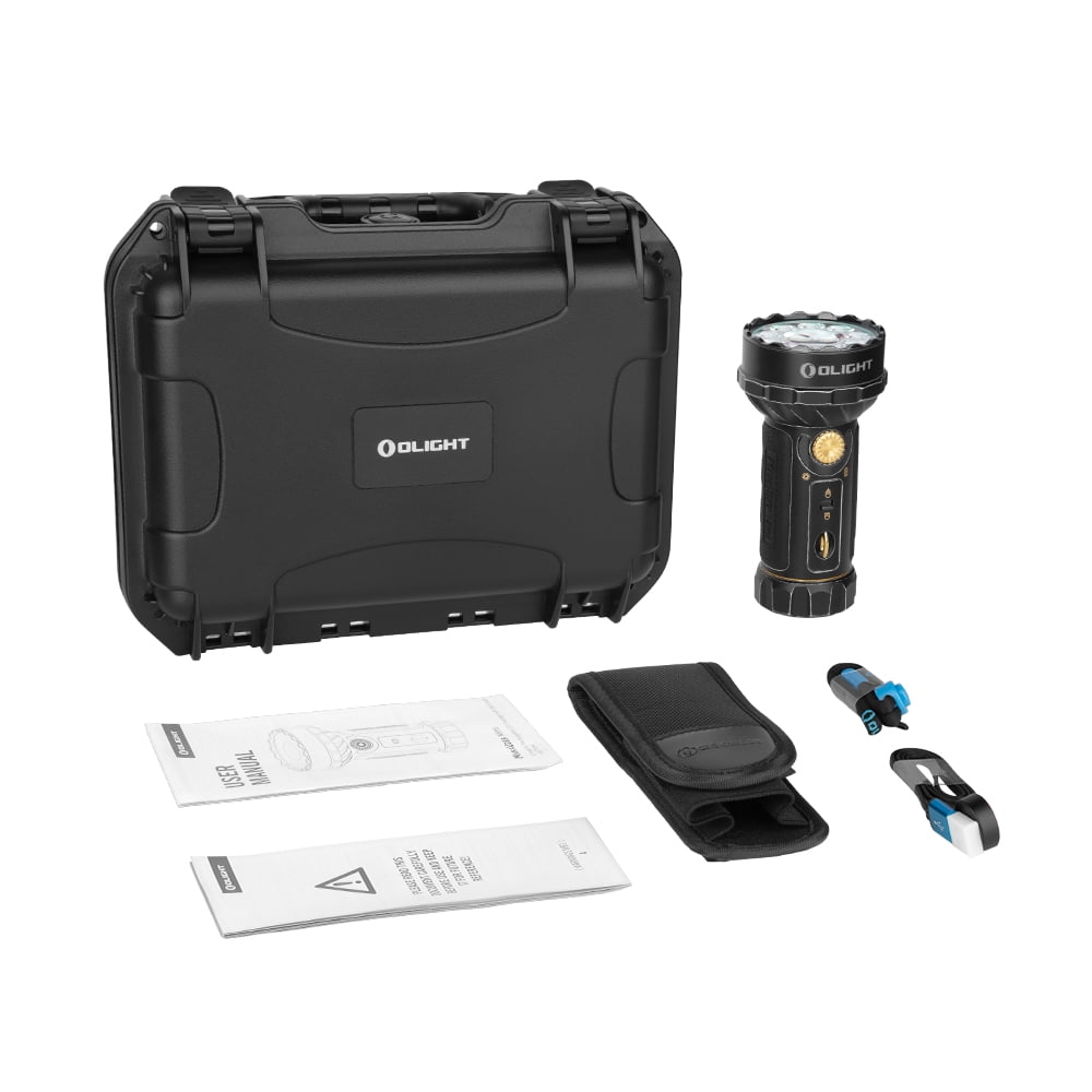 Olight Marauder Mini Kit Black Stonewash Rechargeable Flashlight w/Case ...