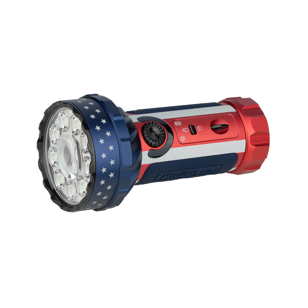 Olight Marauder Mini Stars & Stripes Limited Edition Flashlight, 7000 ...