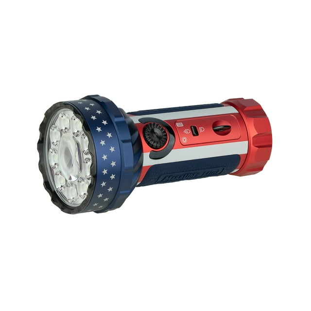 Olight Marauder Mini Stars & Stripes Limited Edition Flashlight, 7000 ...