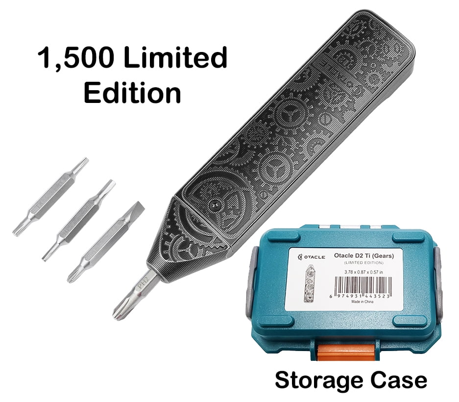 Olight Otacle D2 Ti Gears Multi-Bit Driver w/Fidget Slider & Gear ...