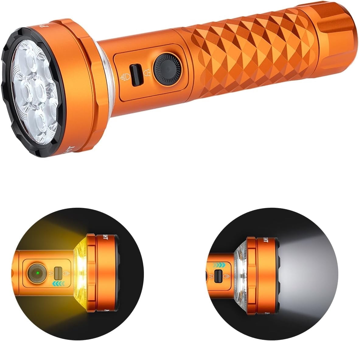 Olight Prowess Orange Flashlight/Cozy Lamp, 5000 Lumens, Forward ...