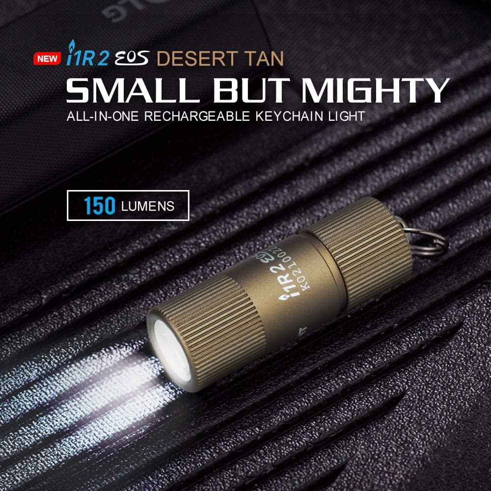 OLIGHT i1R 2 EOS 150 Lumens Tiny Rechargeable Keychain Flashlight EDC ...