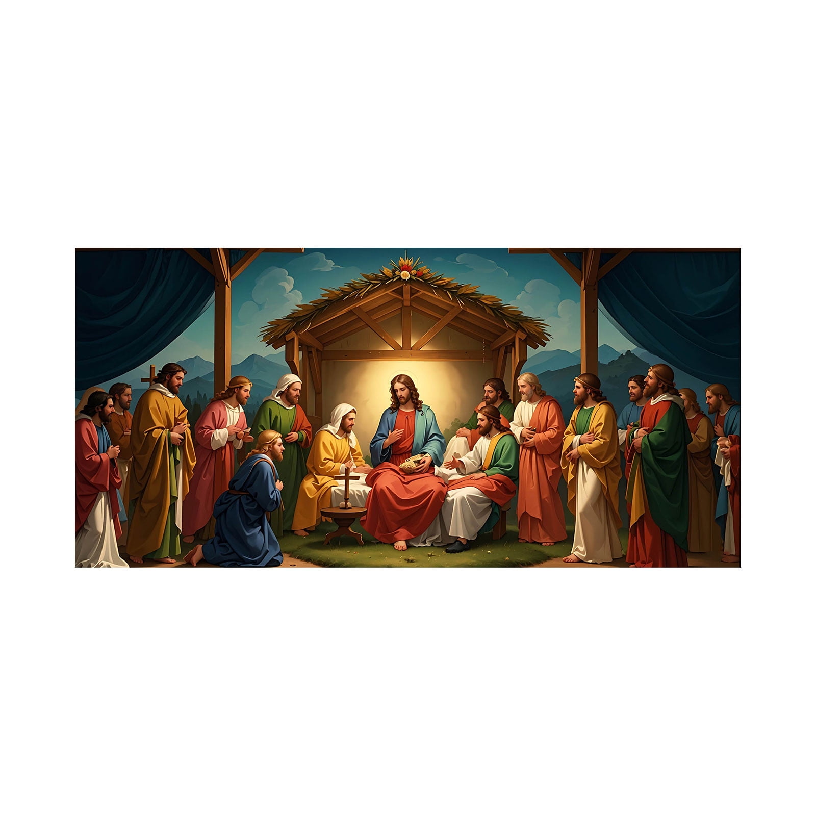 Olilia 13.1 x 5.9 ft Christmas Garage Door Cover, Garage Door Christmas ...