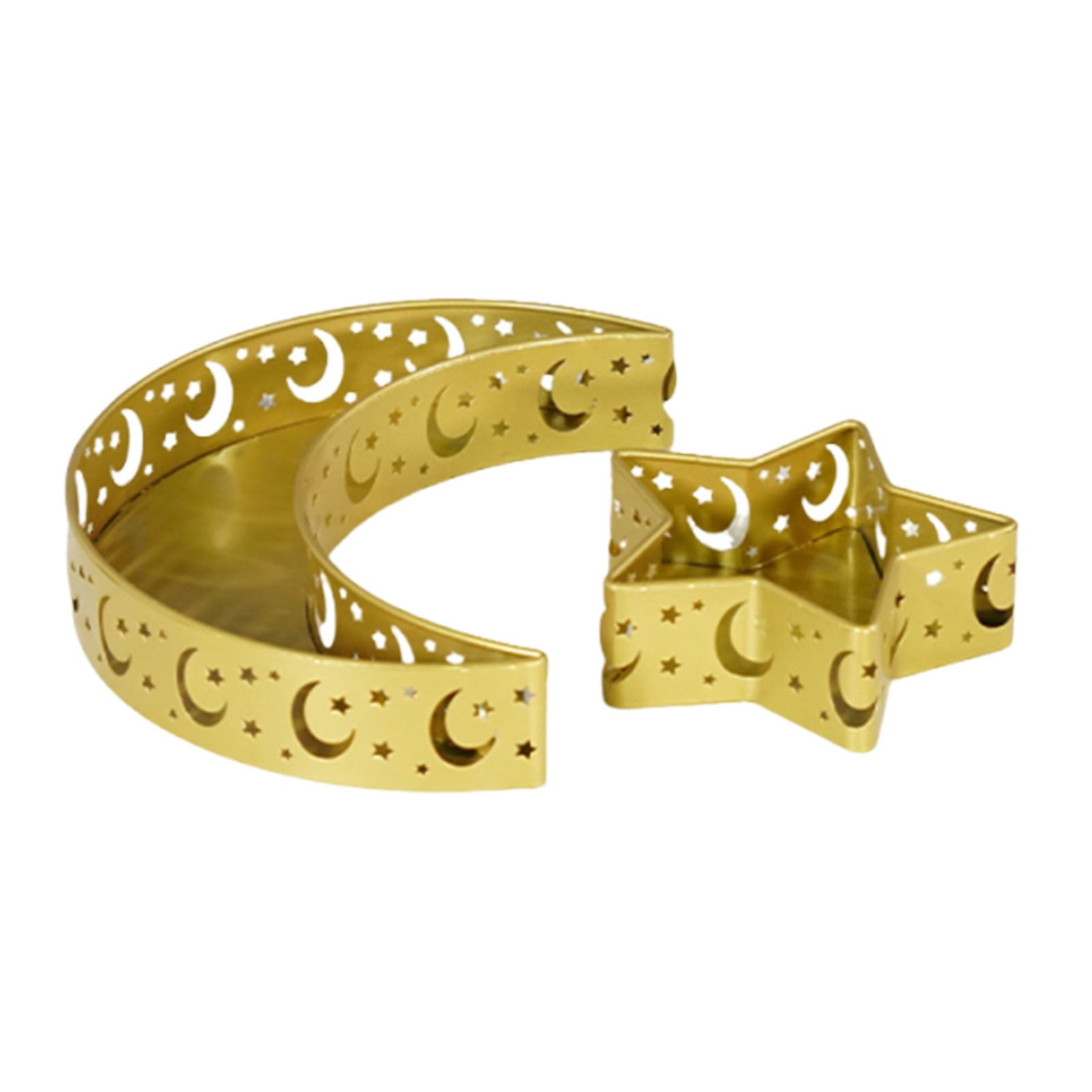 Olilia 2 PCS Ramadan Serving Trays - Moon Star Shaped Eid Mubarak ...