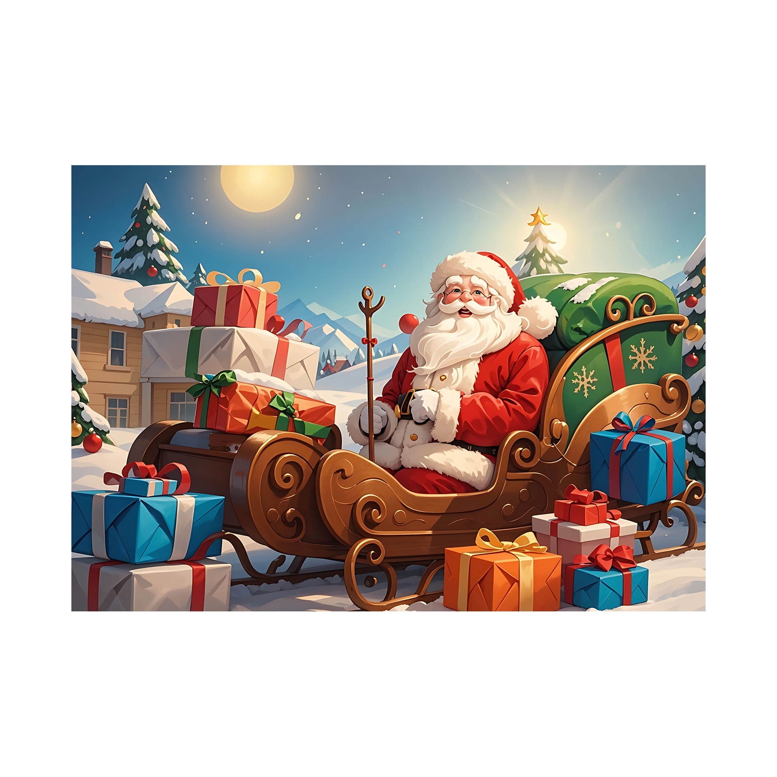 Olilia 6.6 x 5 ft Christmas Garage Door Cover, Garage Door Christmas ...