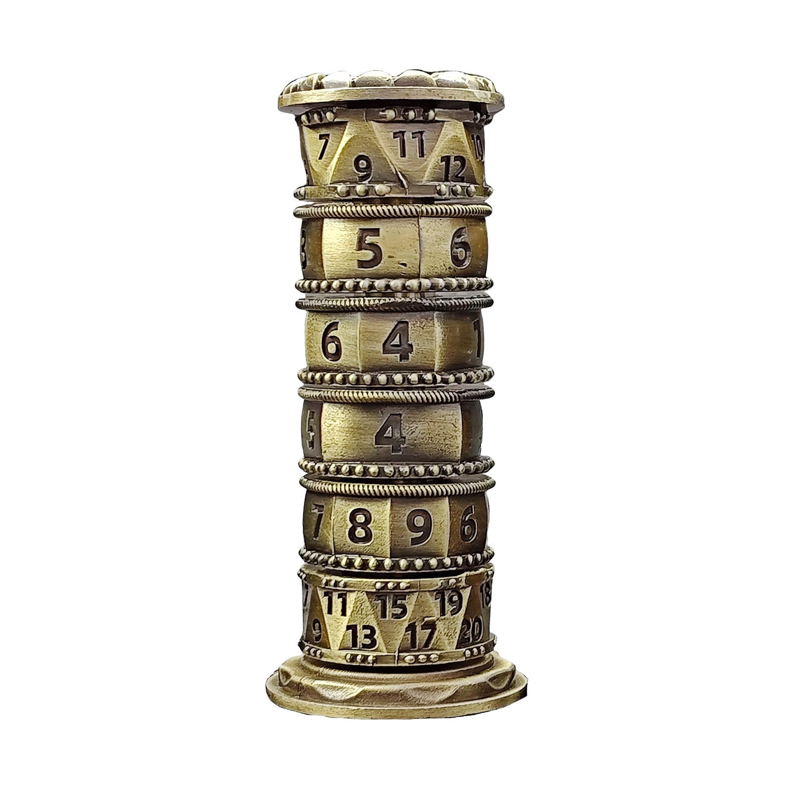 Olilia Pagoda Dice Spinner 7 in 1 DND Dice Set, Metal Roulette D&D Dice ...