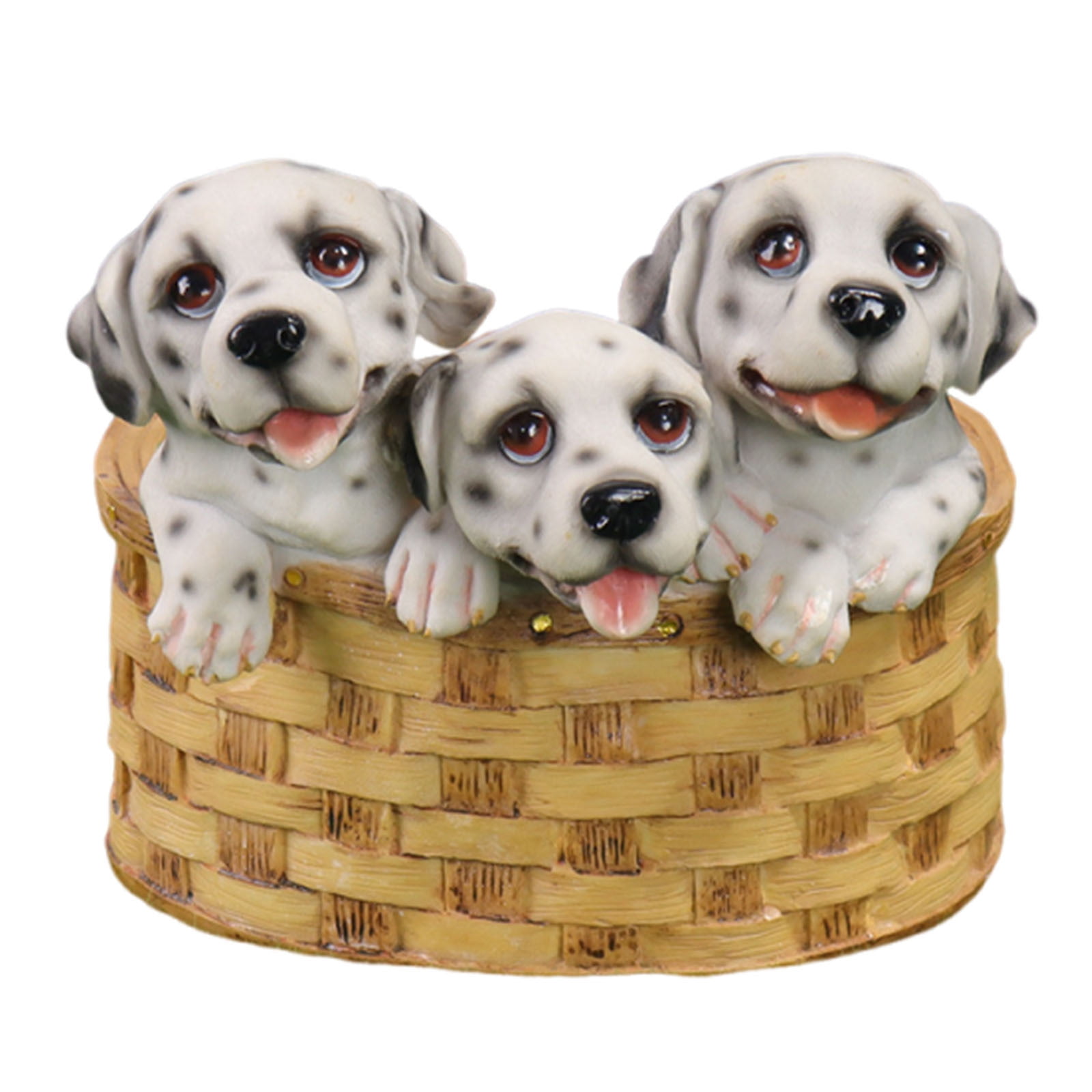 Olilia Spotted Dog Shaped Vase 3 Cute Dogs and Kennel, Simulated Animal ...