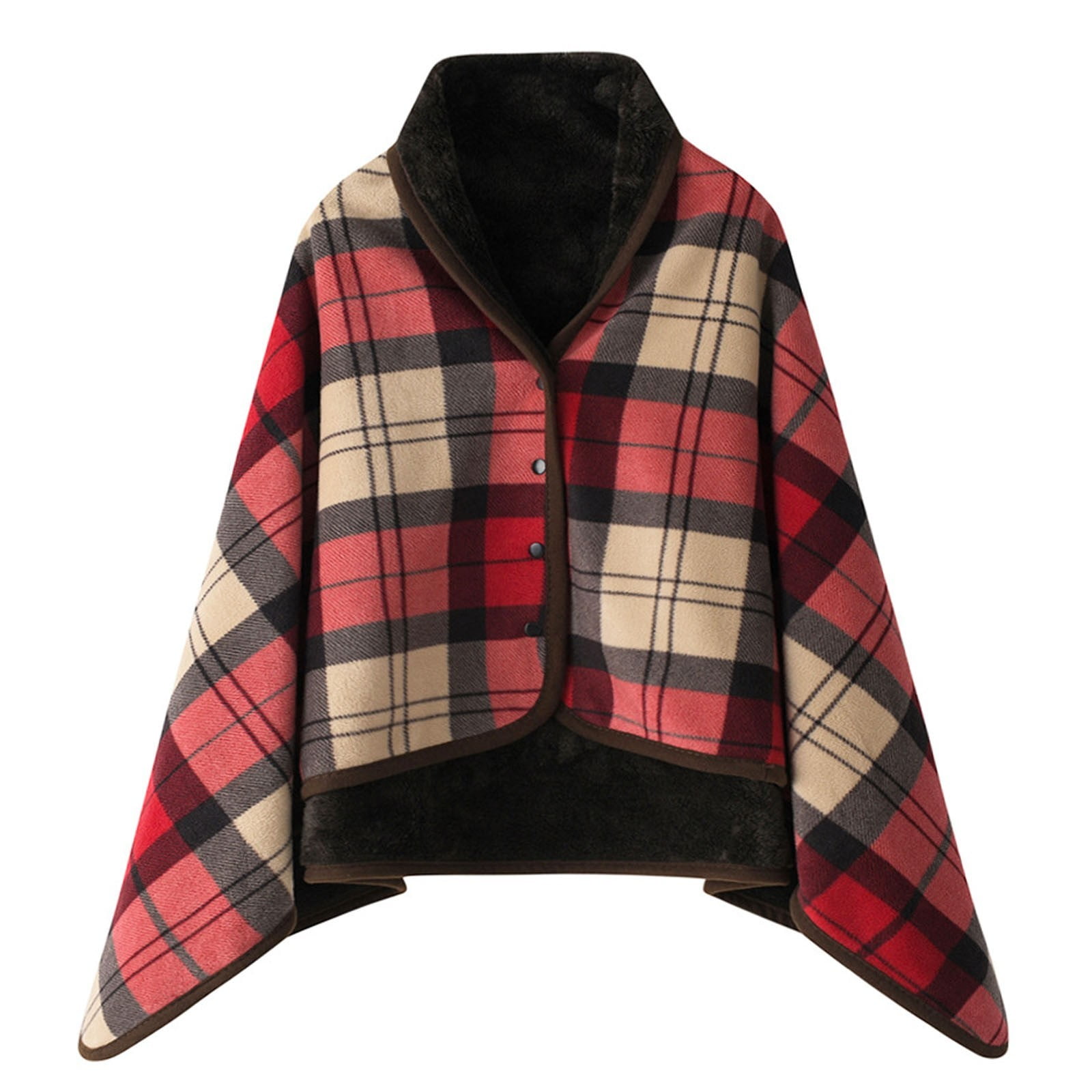 Olilia Wearable Blanket Fleece Wrap Shawl Poncho Blanket,Office Chair ...