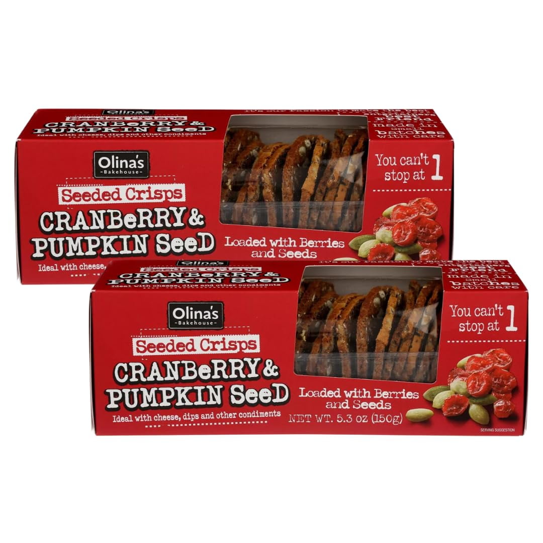Olina's Bakehouse Crackers, AJH3 Assorted (2-Pack, Cranberry & Pumpkin ...