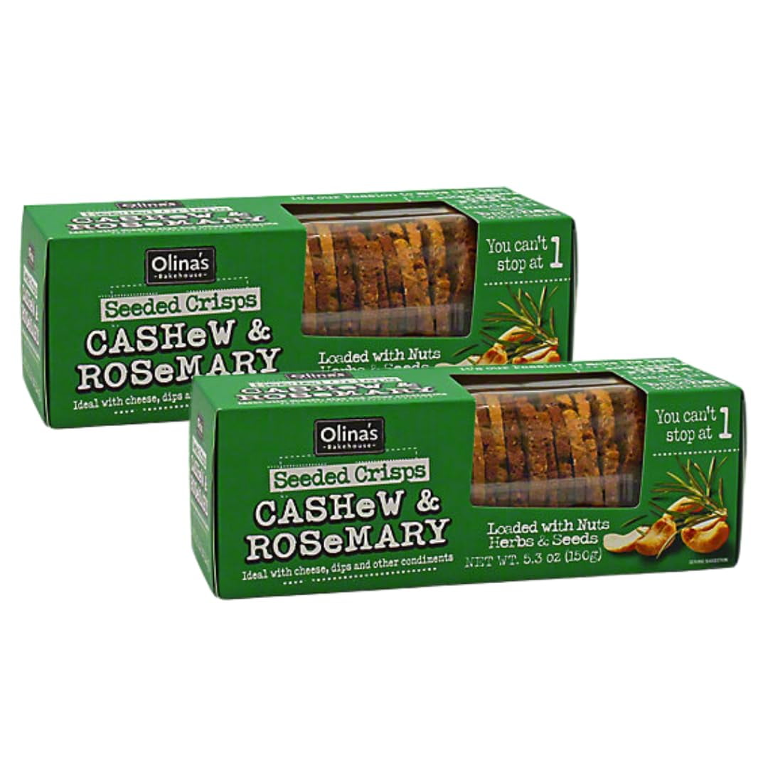 Olina's Bakehouse Crackers, Assorted SAF21 (2-Pack, Cashew & Rosemary ...