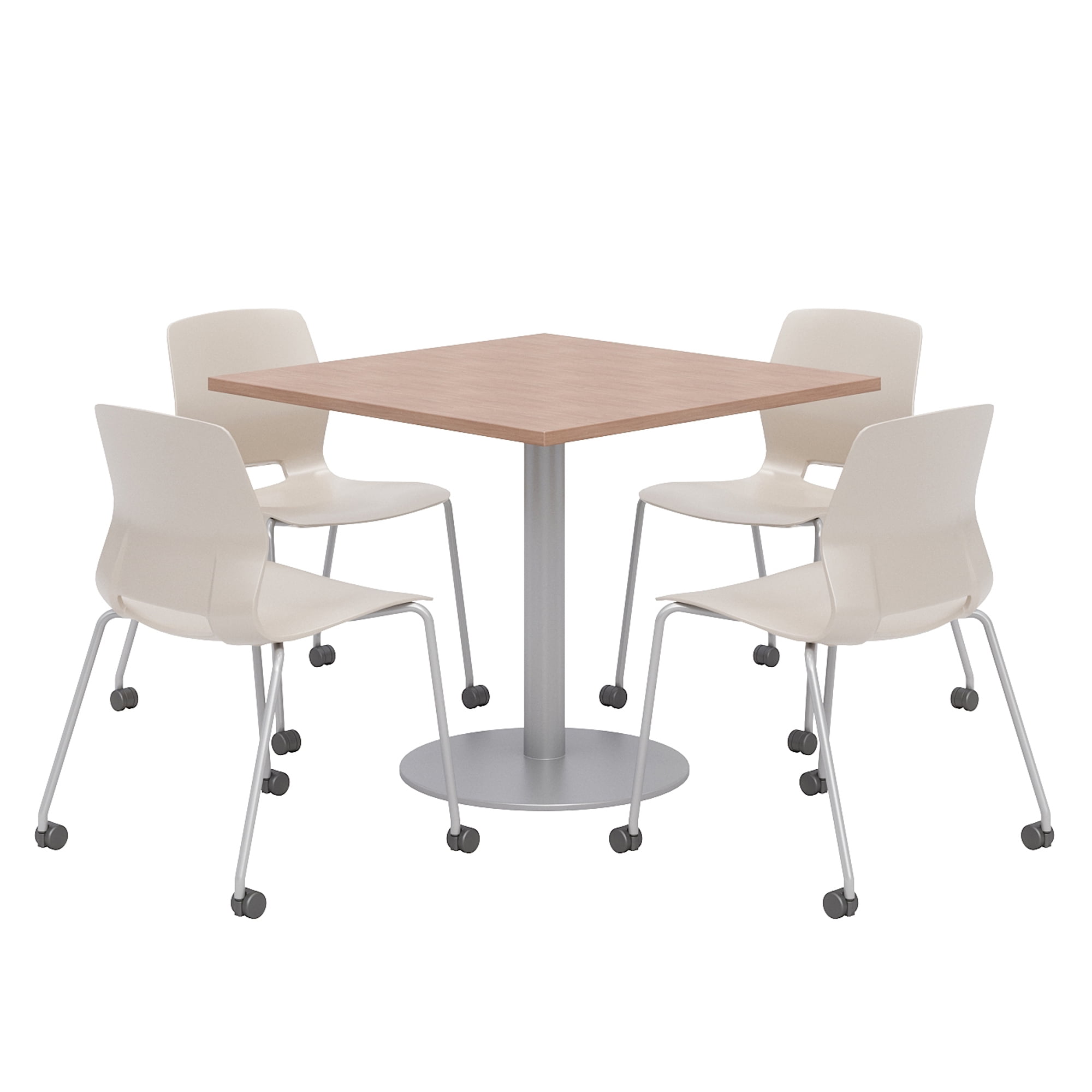 Olio Designs Cherry Square 42in Lola Dining Set - Moon Caster Chairs ...