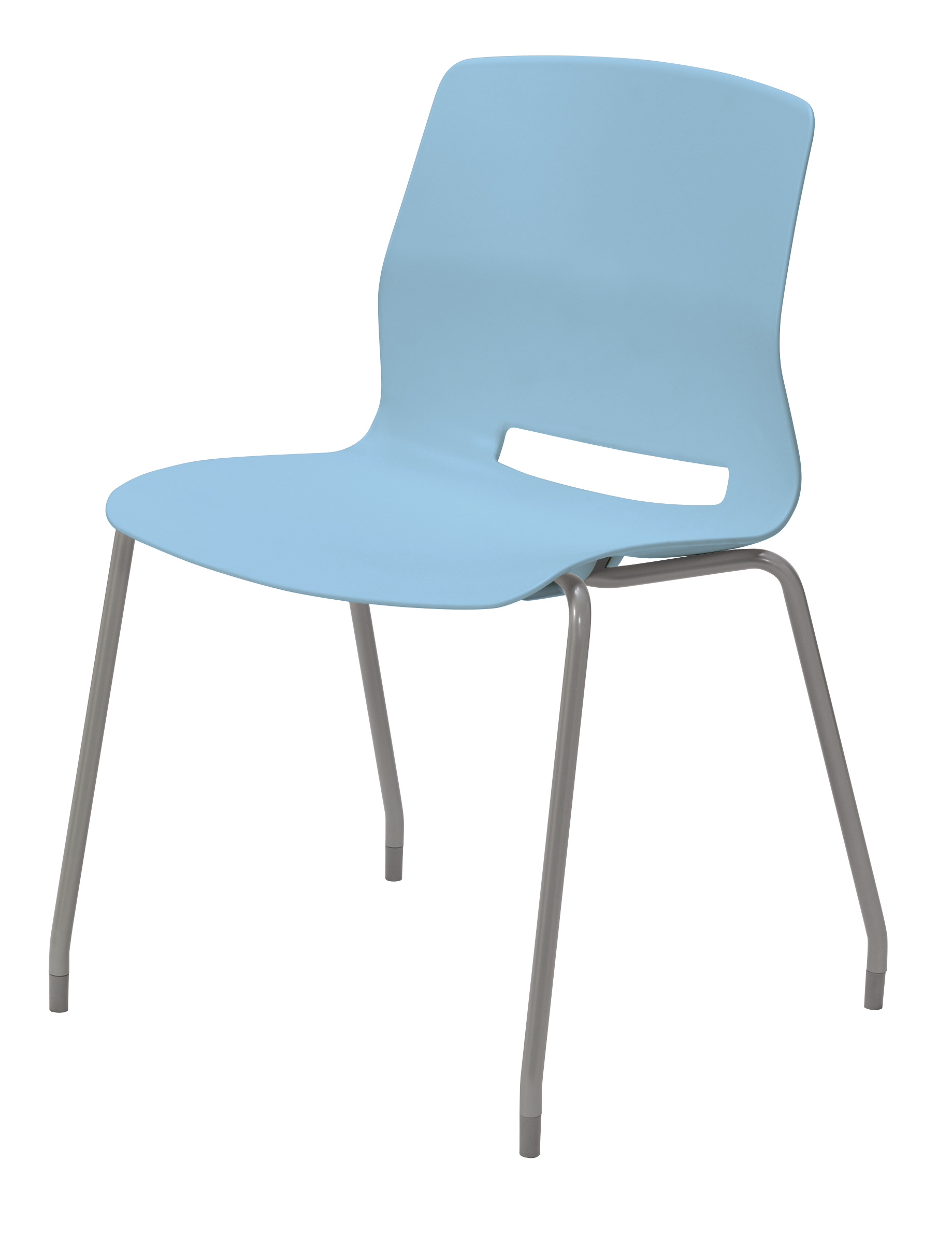 Olio Designs Lola 31"H Stack Chair, Leg Base, Armless, Sky Blue ...