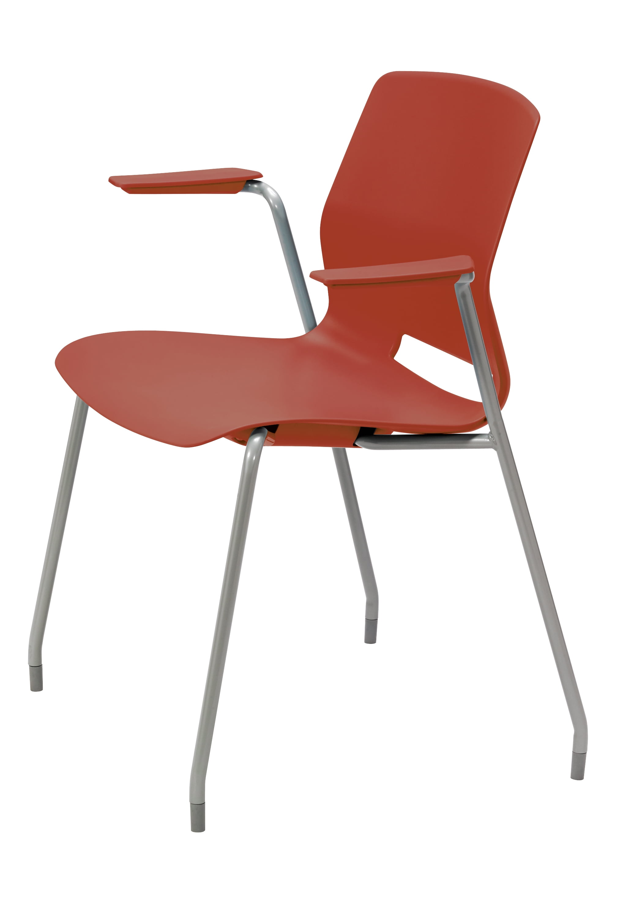 Olio Designs Lola 31"H Stack Chair, Leg Base, Arms, Peri Red - Walmart.com