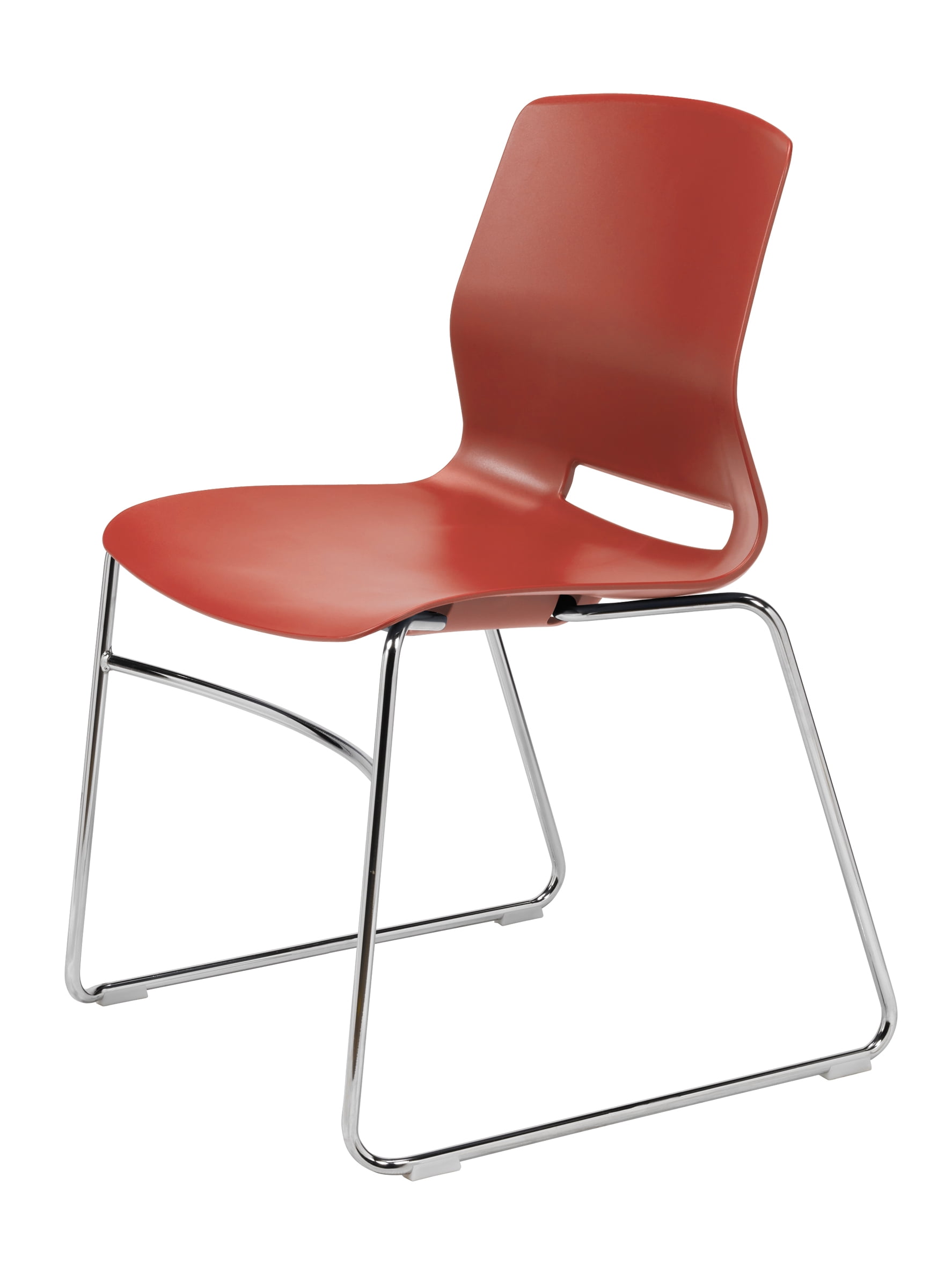 Olio Designs Lola 31"H Stack Chair, Sled Base, Armless, Peri Red ...
