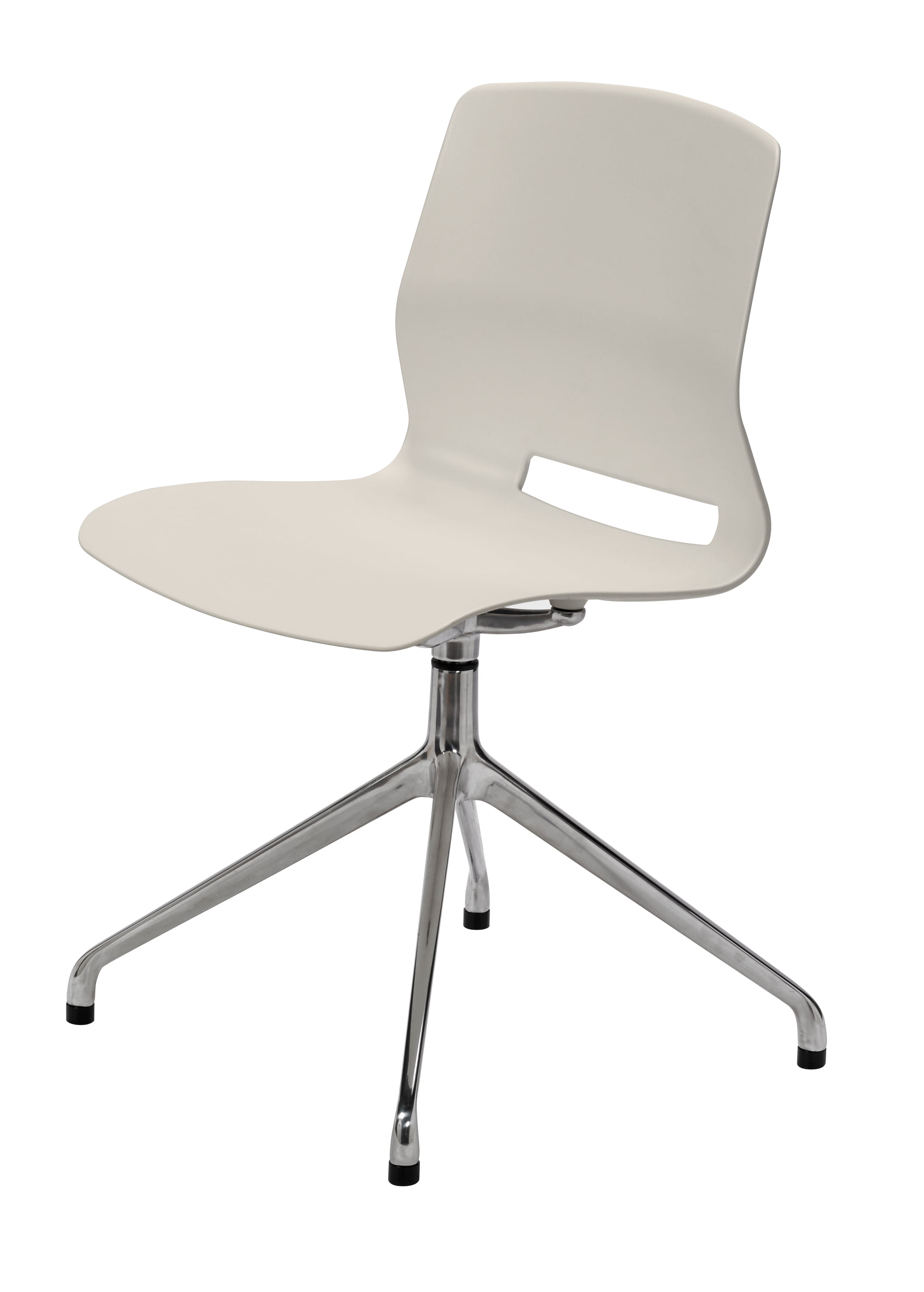 Olio Designs Lola 4 Leg Base Plastic Office Swivel Chair in Moonbeam ...