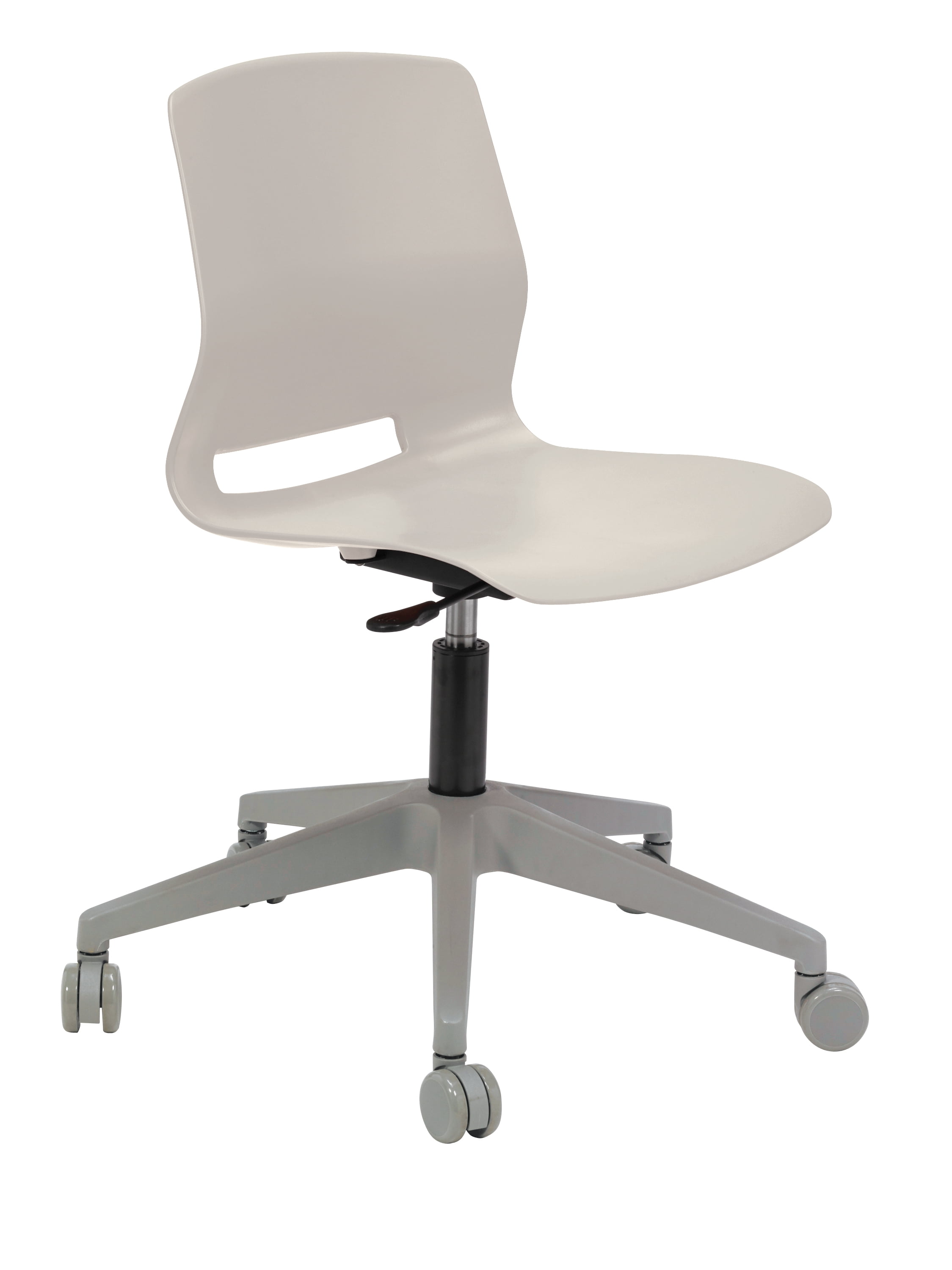 Olio Designs Lola 5 Leg Base Plastic Office Swivel Chair in Moonbeam ...