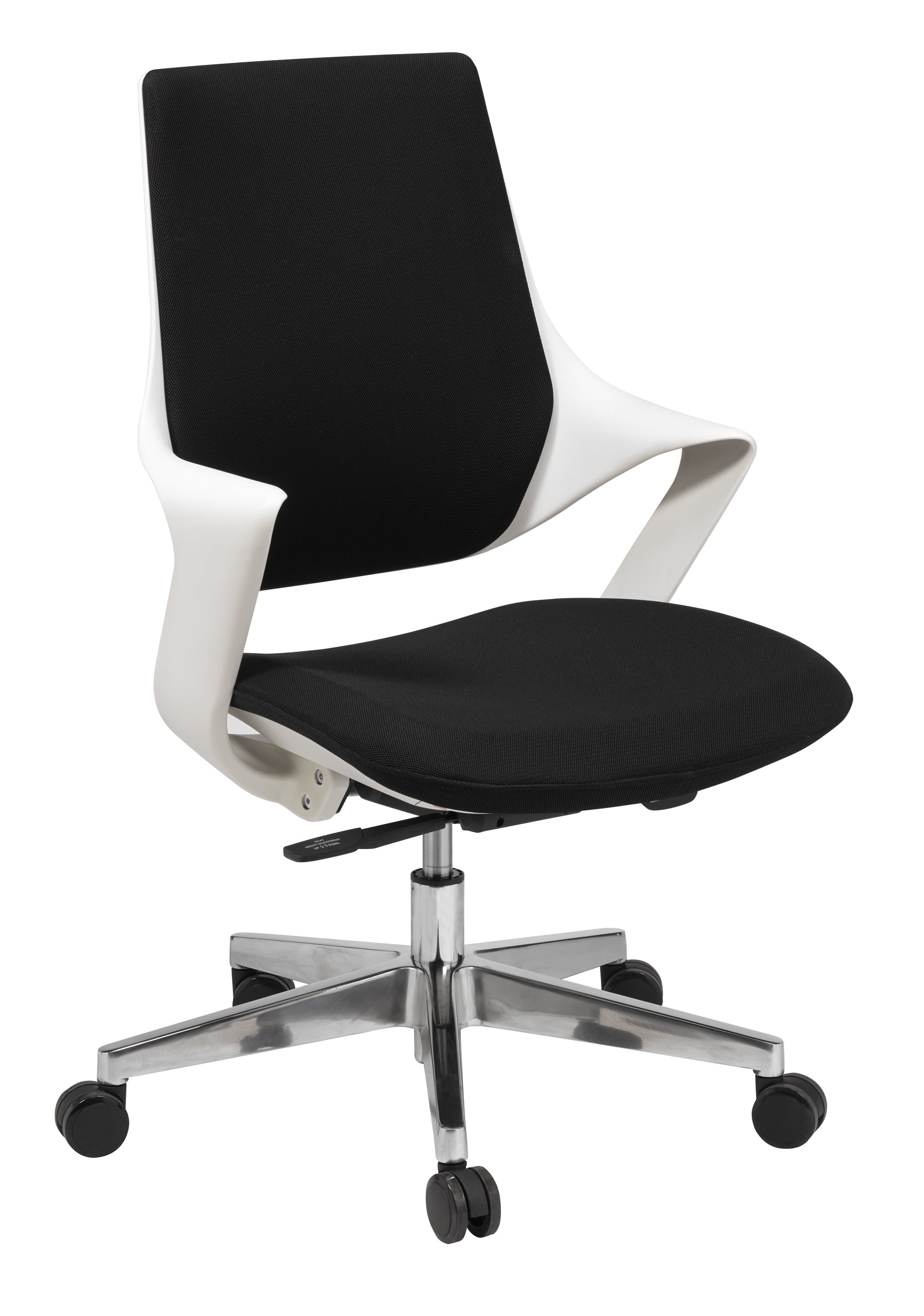 Olio Designs Mia Office Chair, White Shell, Black Fabric - Walmart.com