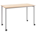Olio Designs Spright Mobile Wood Top Work Table Desk in Maple and ...