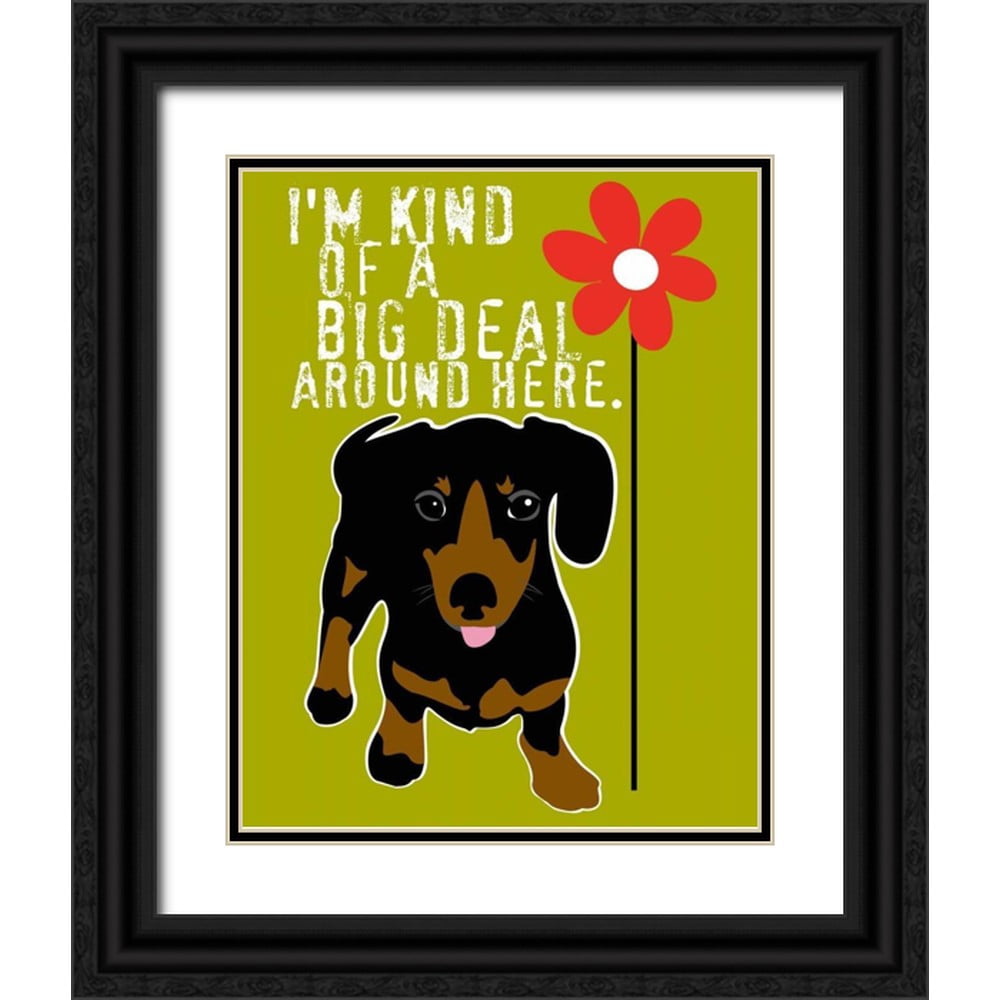 Oliphant, Ginger 12x14 Black Ornate Wood Framed with Double Matting ...