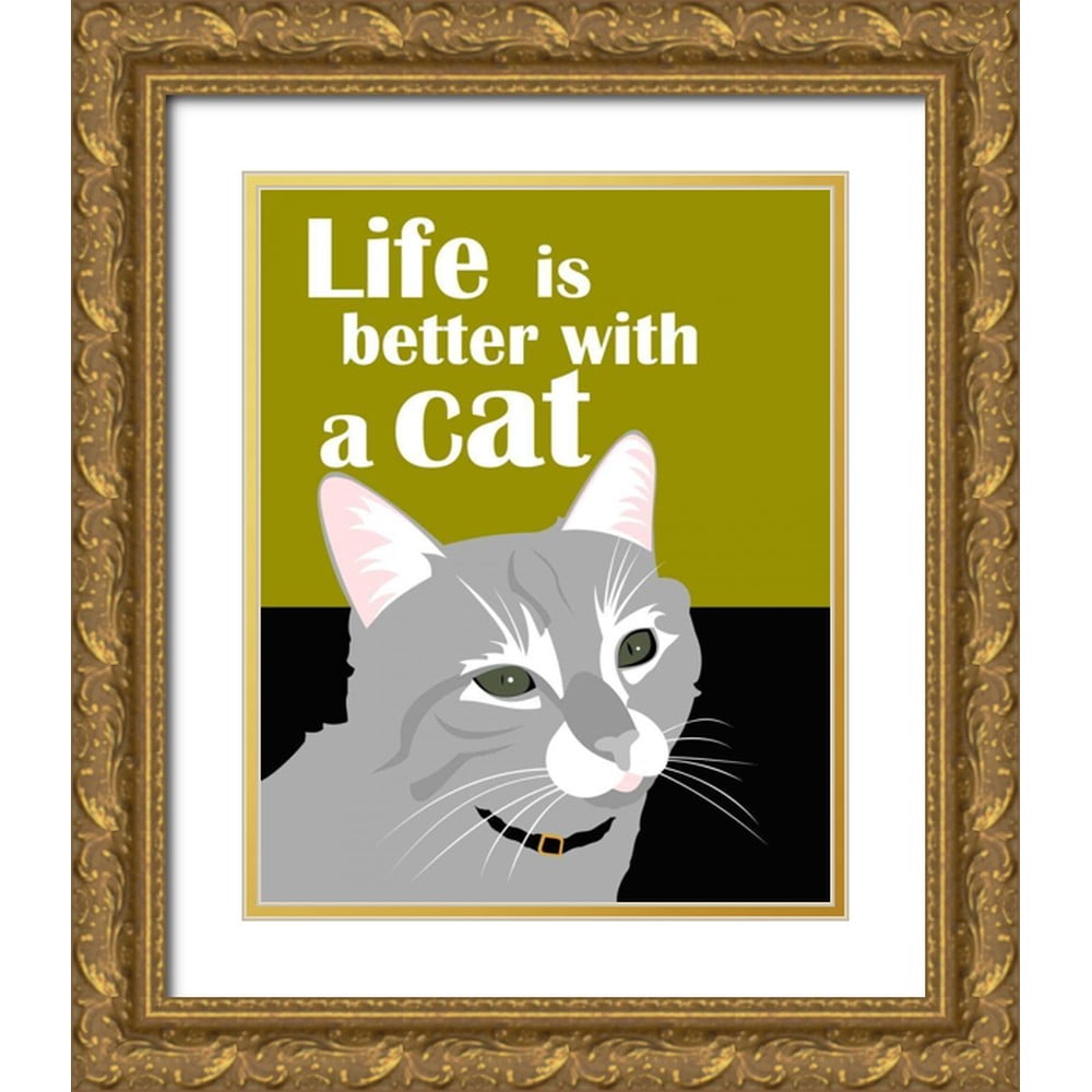 Oliphant, Ginger 26x32 Gold Ornate Wood Framed with Double Matting ...