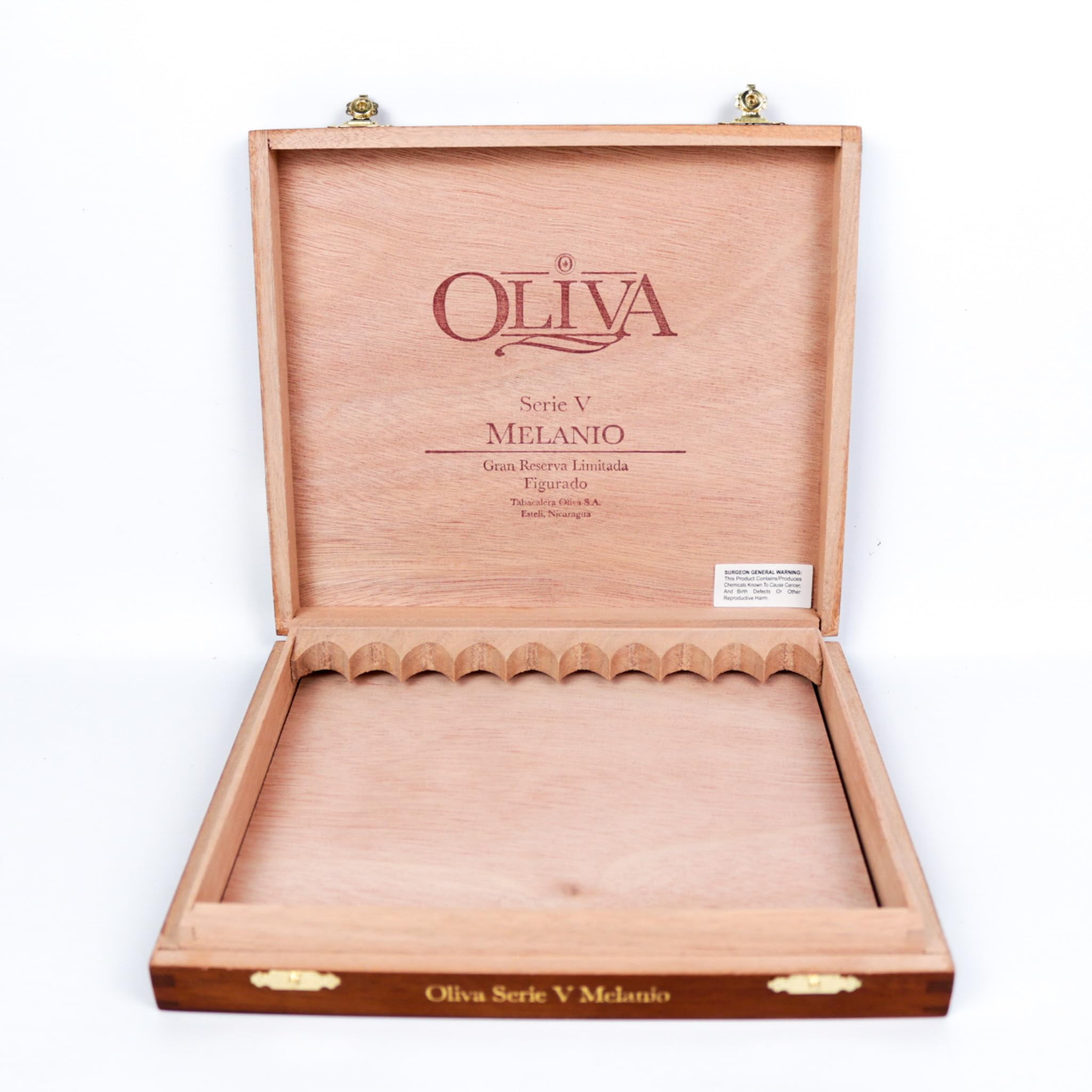 Oliva Figurado Serie V Melanio Empty Wood Cigar Box 9.25" x 8" x 1.25 ...