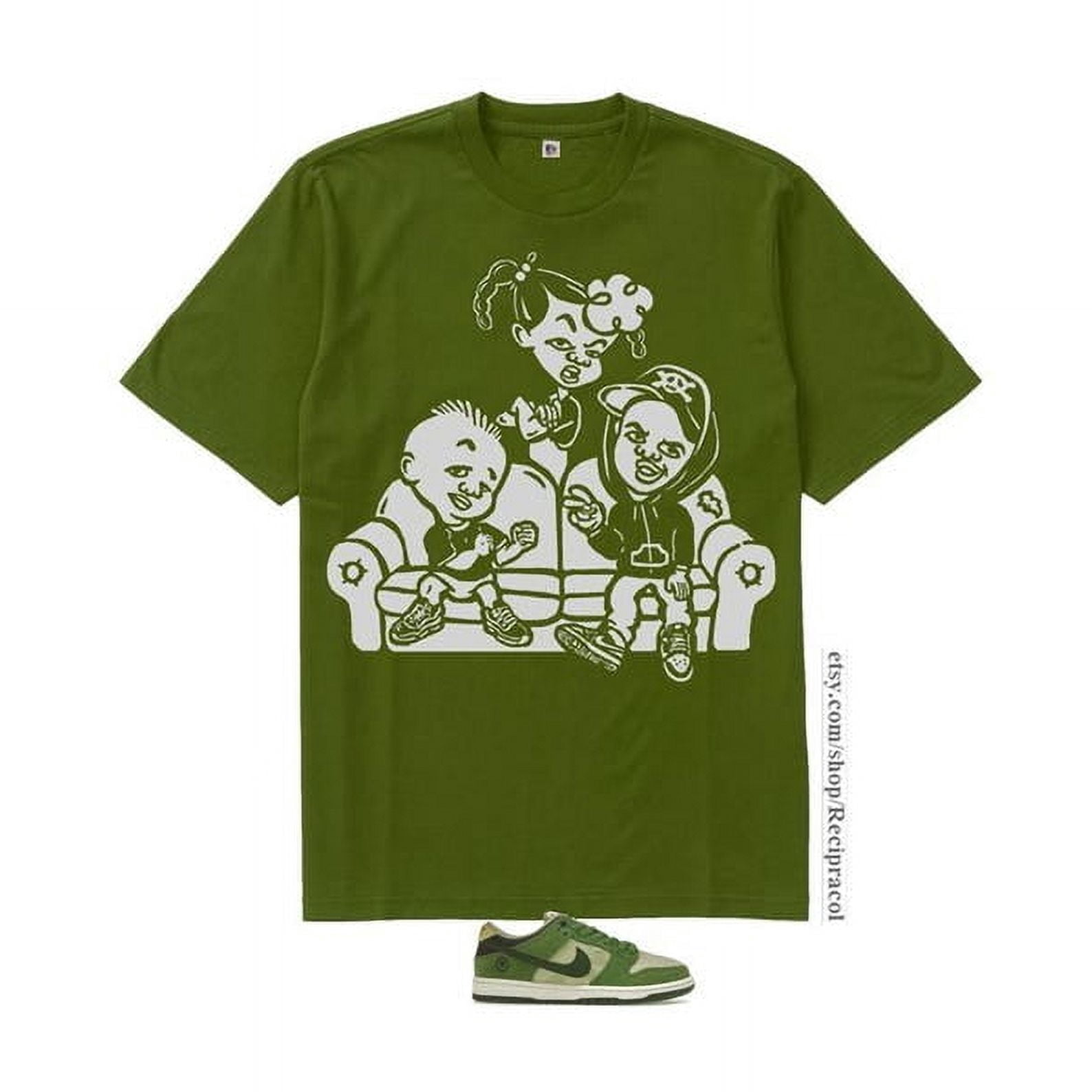 Olive Bebes couch shirt for Dunk Yuto Matcha outfit - Walmart.com