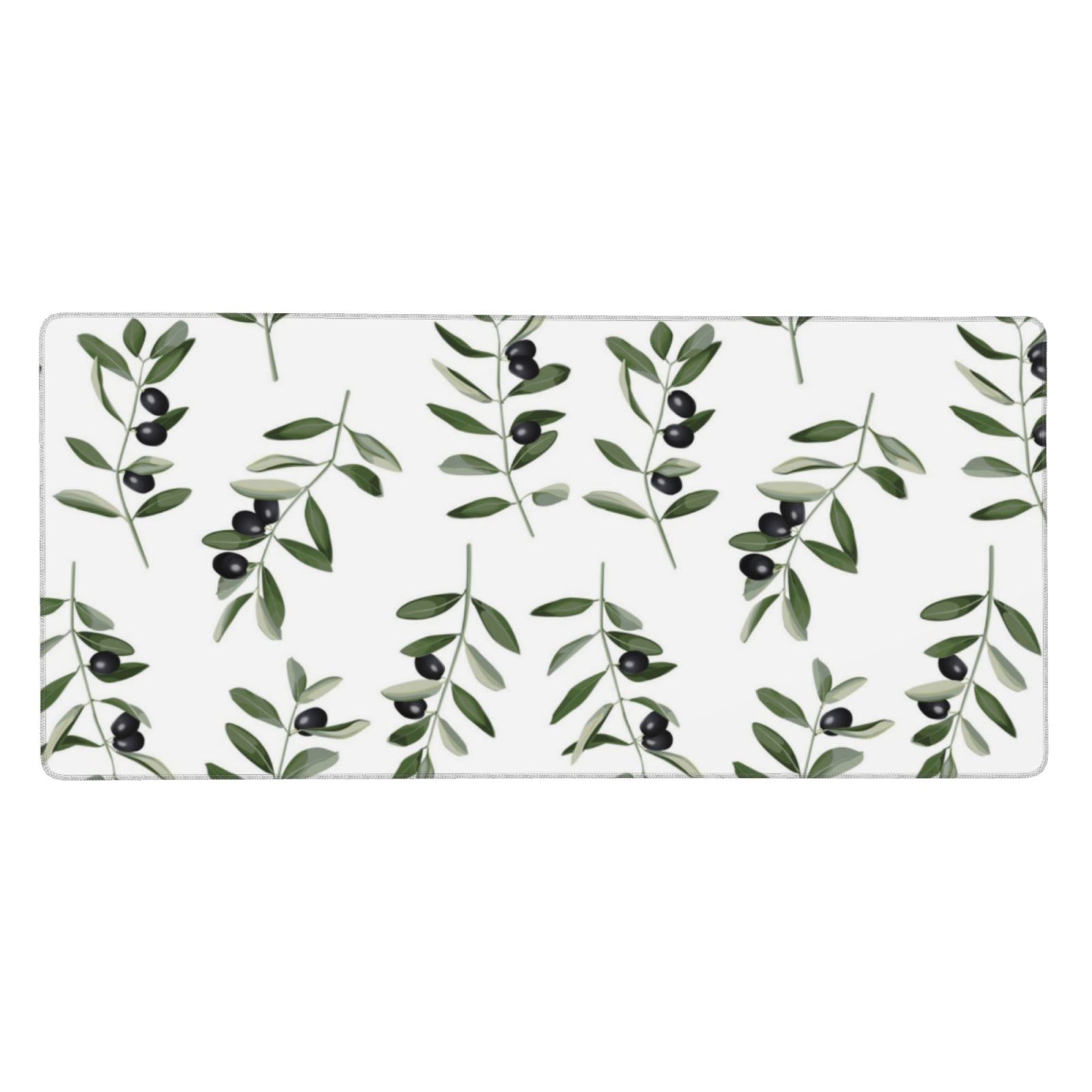 Olive Branch Watercolor Style Nature Mousepad Large Mouse Pad Desk Pad ...