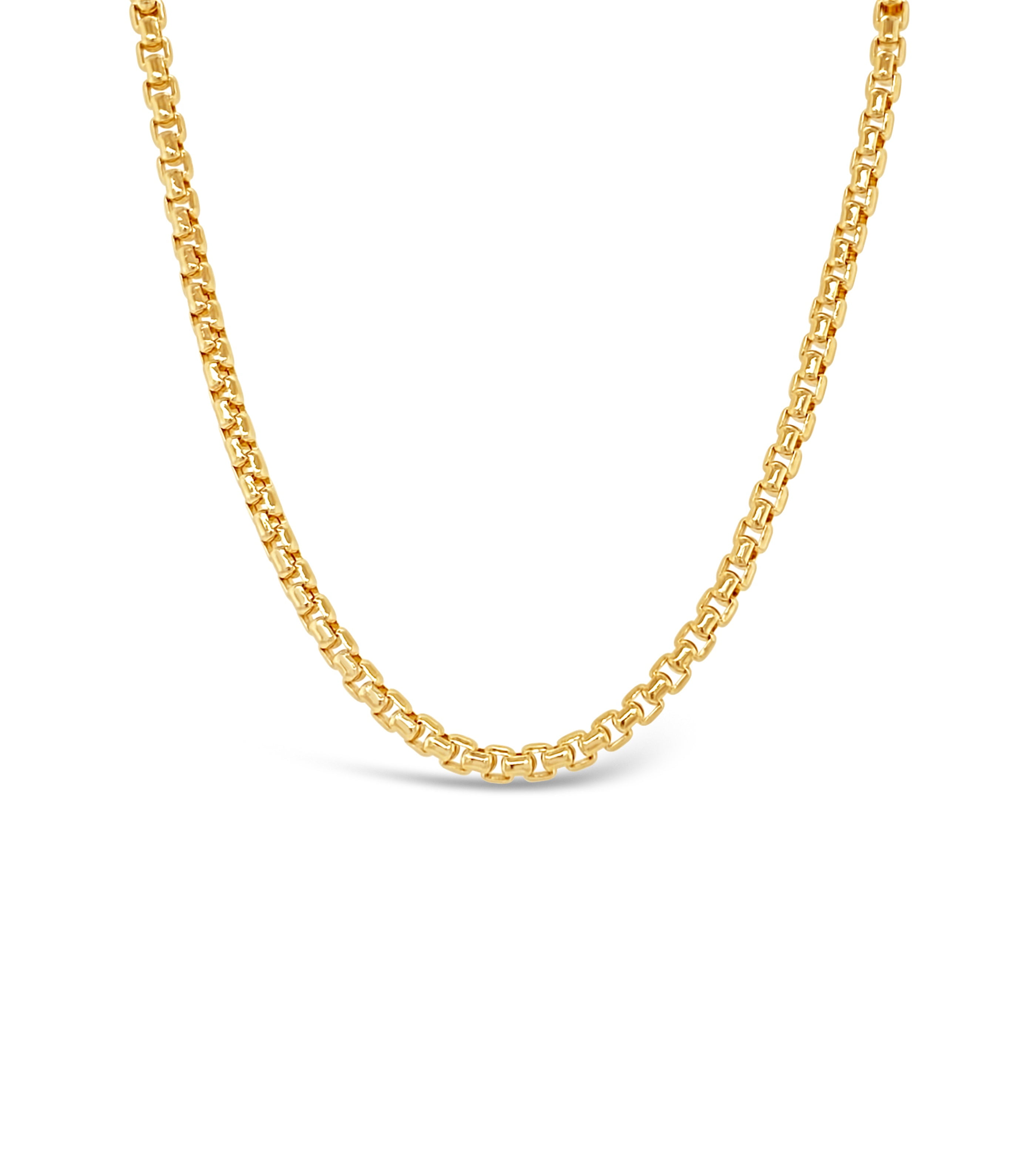 Olive & Chain 14k Gold Round Box Chain Necklace - Walmart.com