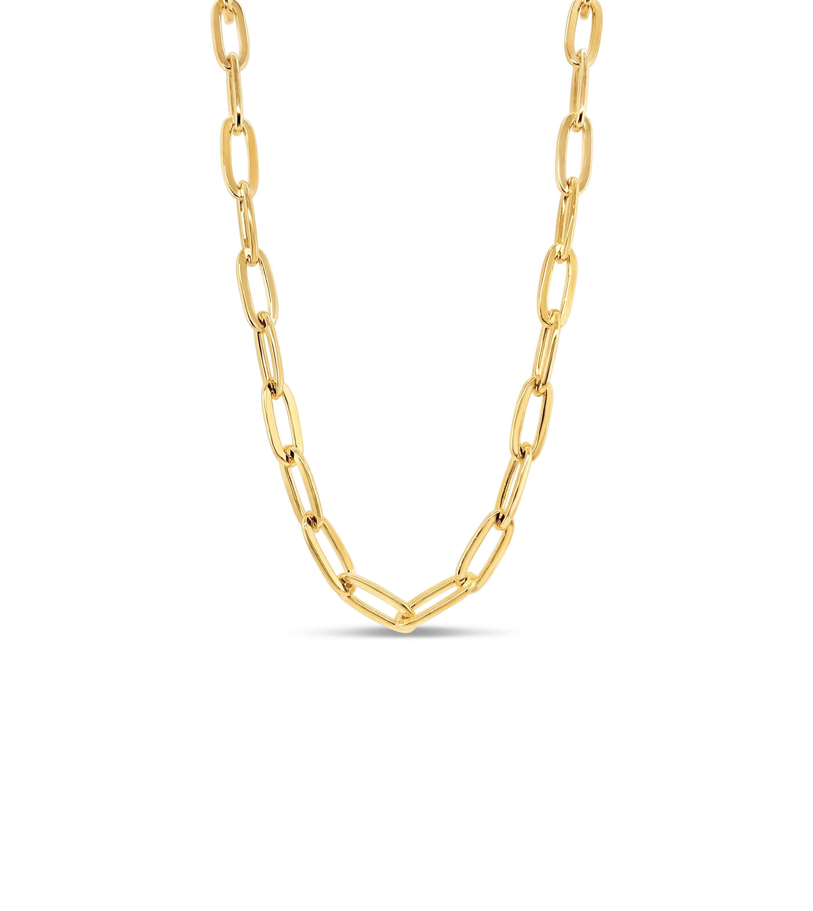 Olive & Chain 14k Yellow Gold Plated Paperclip Chain Necklace - Walmart.com