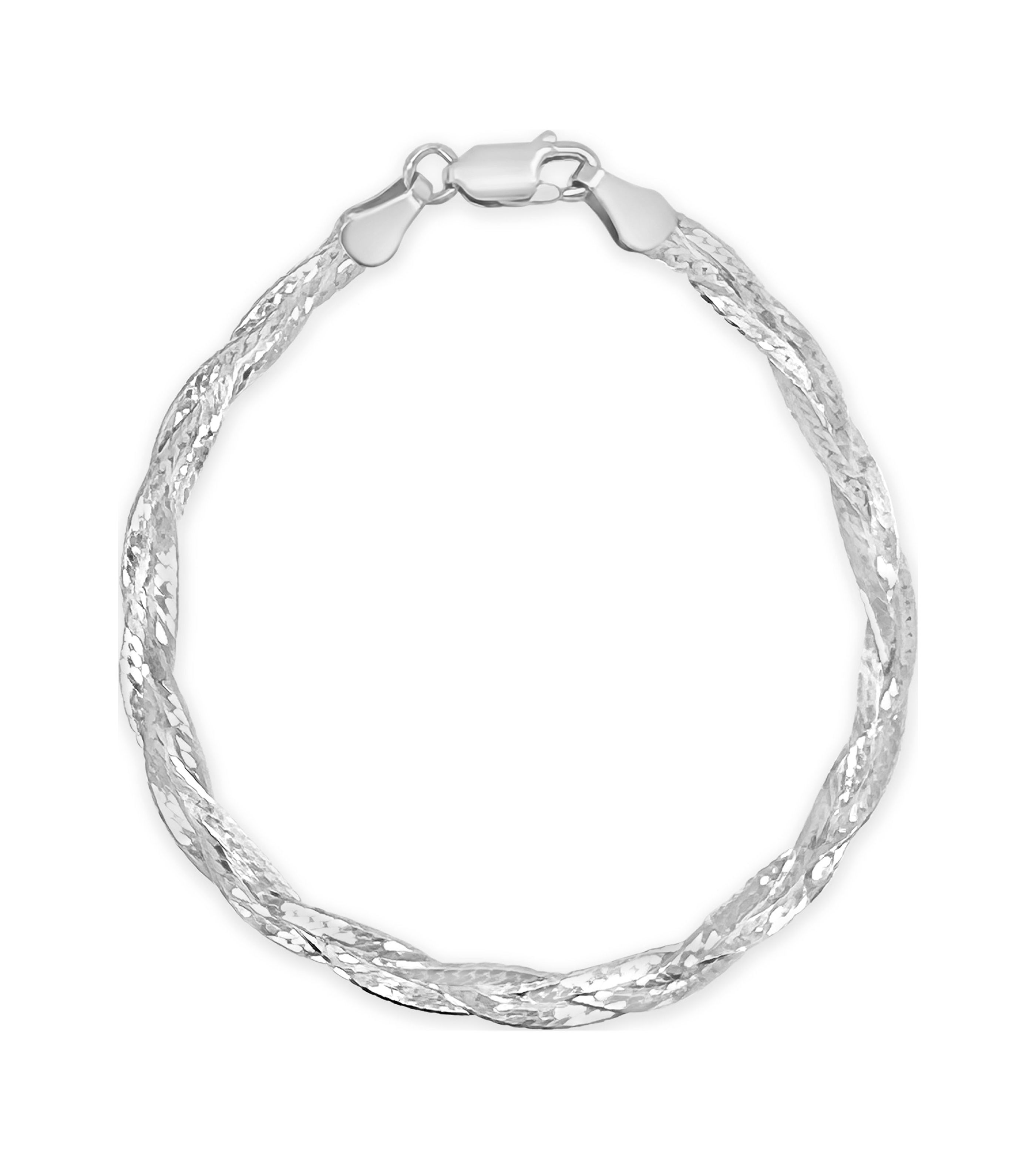 Sterling Silver Herringbone #1 MOM Chain Bracelet 7.5 Inches - Walmart.com