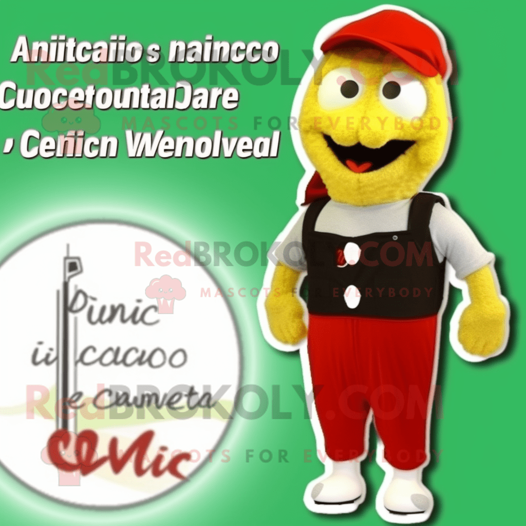 Olive Chicken Parmesan REDBROKOLY mascot costume character dressed with ...