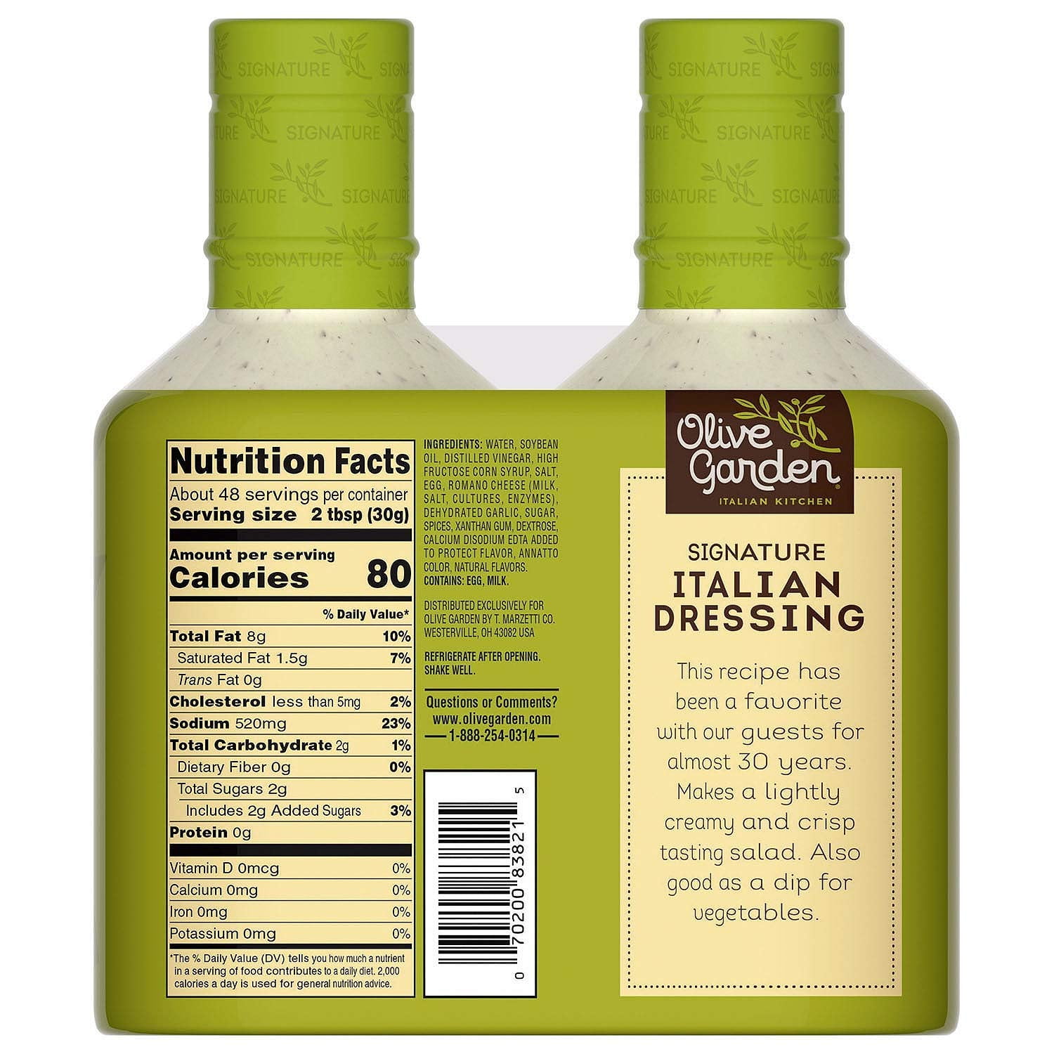 Olive Garden Italian Dressing (24 Ounce bottle, 2 Count) - Walmart.com