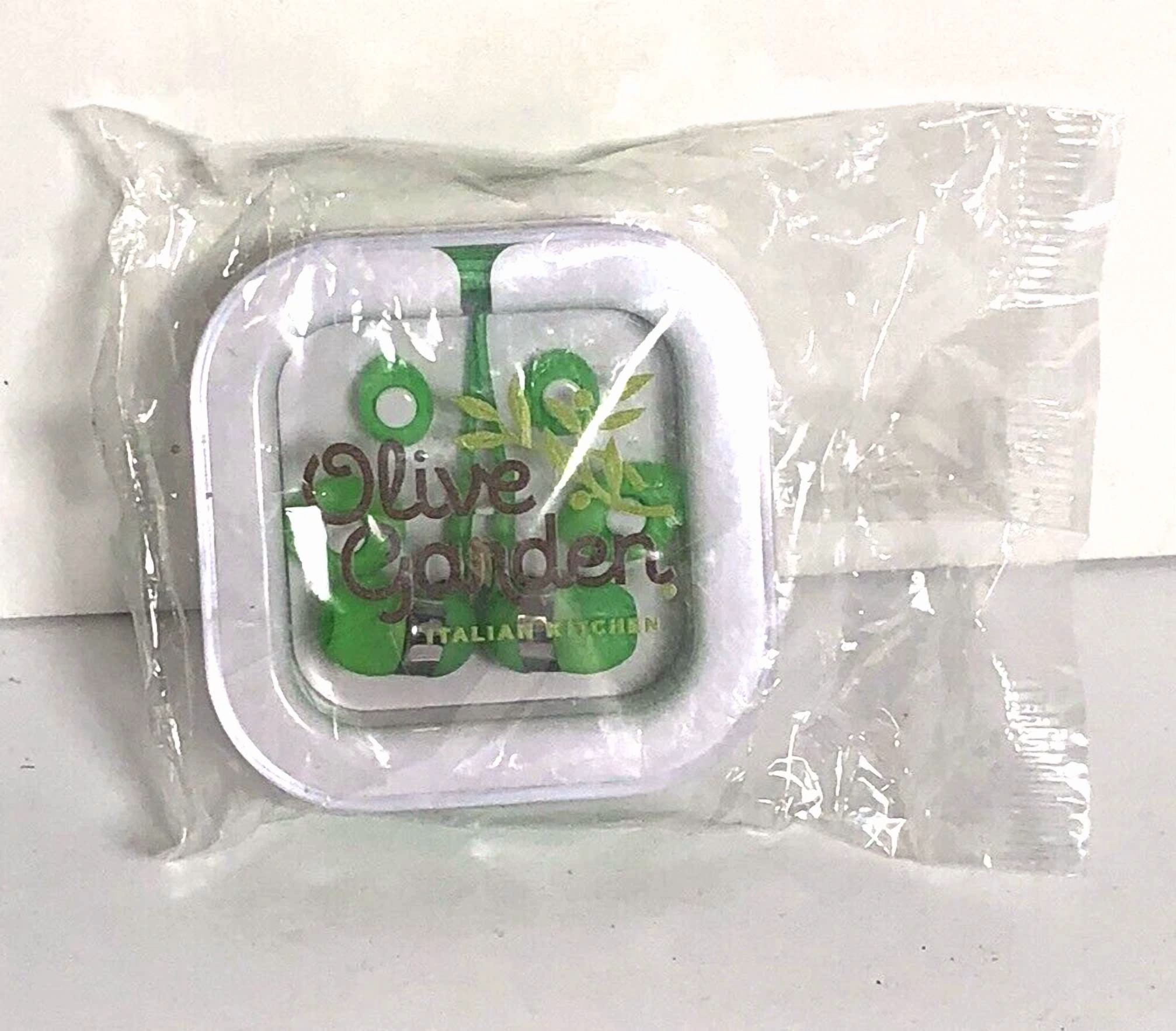 Olive Garden Restaurant Branded In-Ear Green Wired Headphones With Case ...